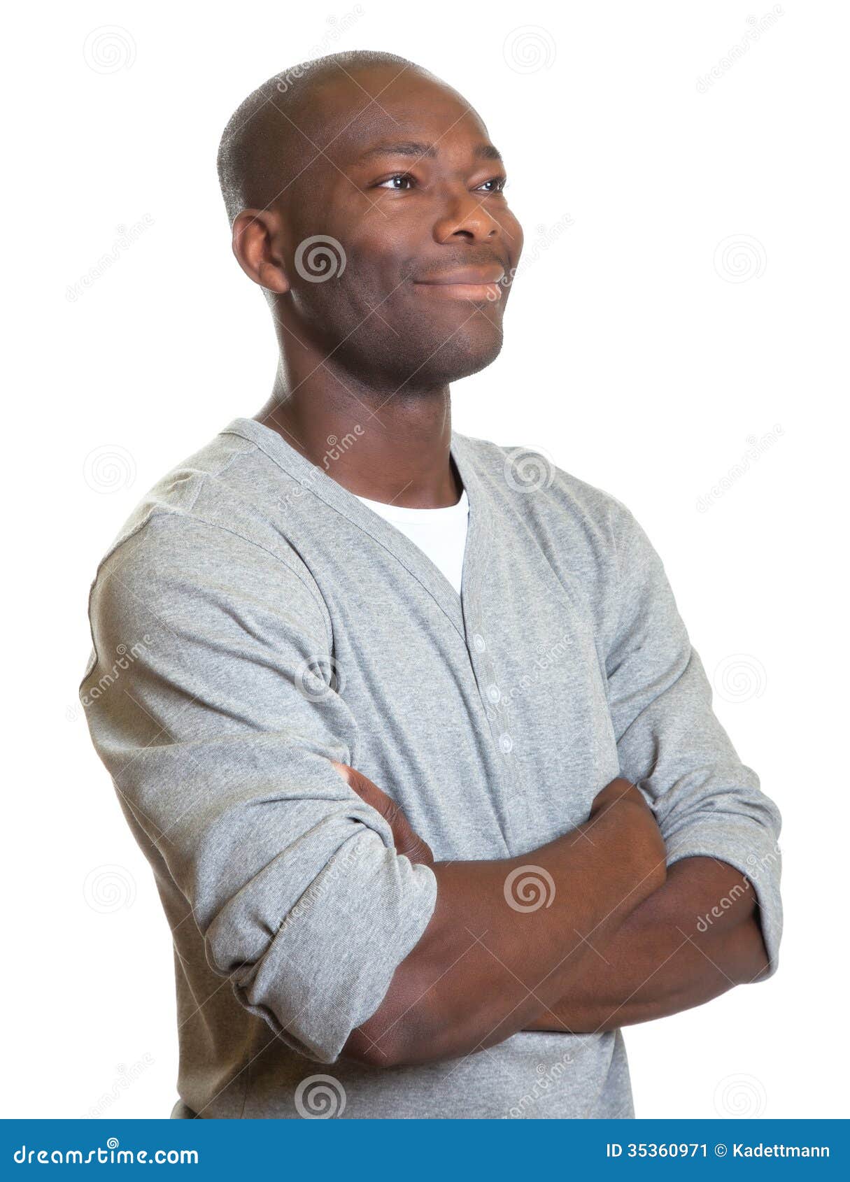 African Man Looking To The Right Stock Image - Image: 35360971