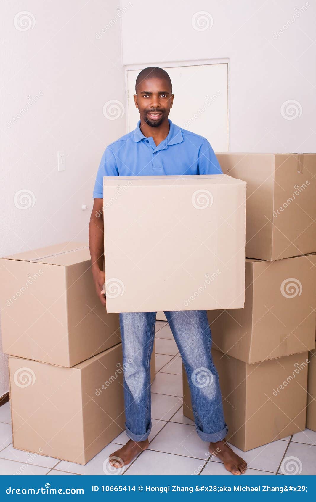 African man moving stock photo. Image of heavy, pack - 10665414