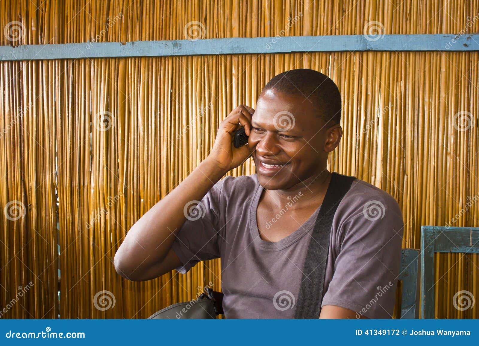 African man on phone stock photo. Image of businessman - 41349172