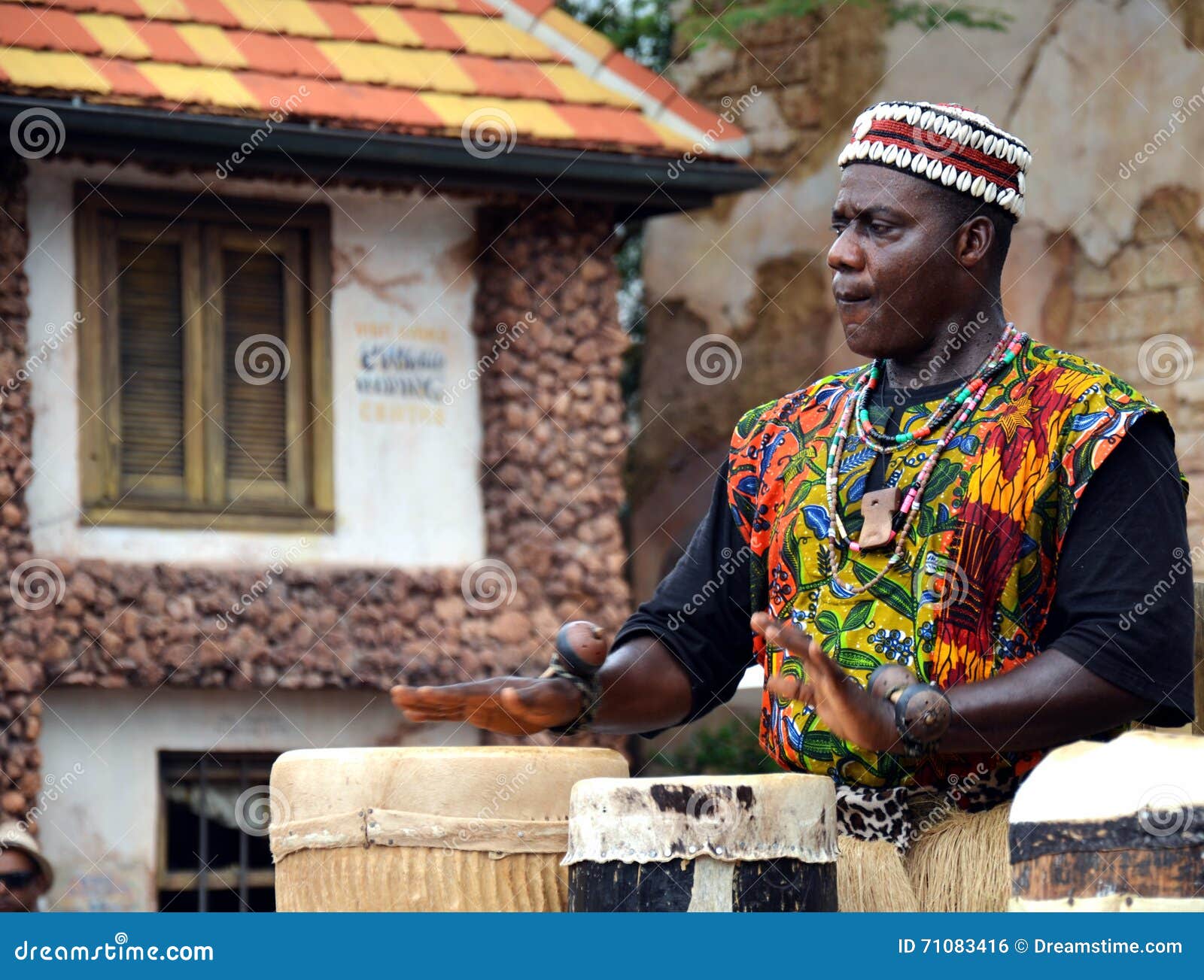 African Man Playing the Drums Editorial Photo - Image of music ...