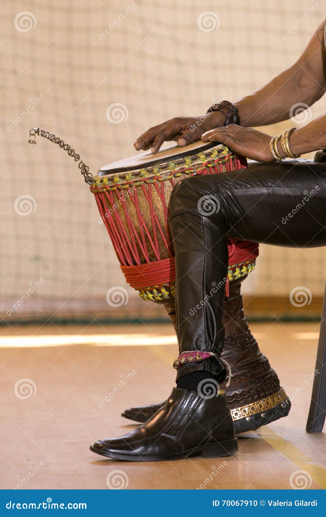 African Man Playing Traditional Instruments Stock Photo - Image of ...