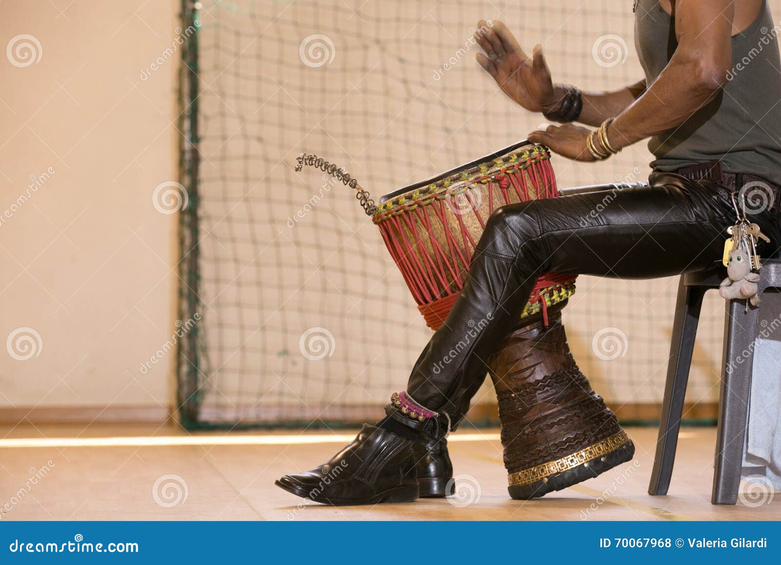 African Man Playing Traditional Instruments Stock Photo - Image of ...