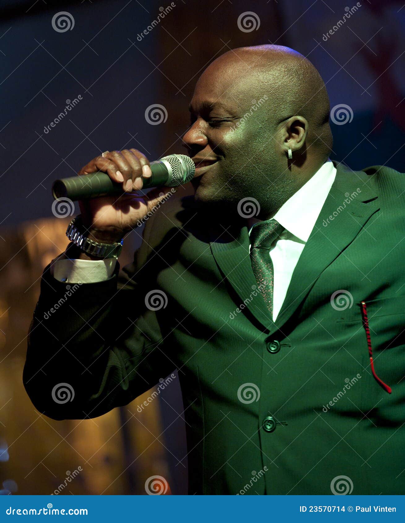 African man singing live stock photo. Image of bald, performer - 23570714