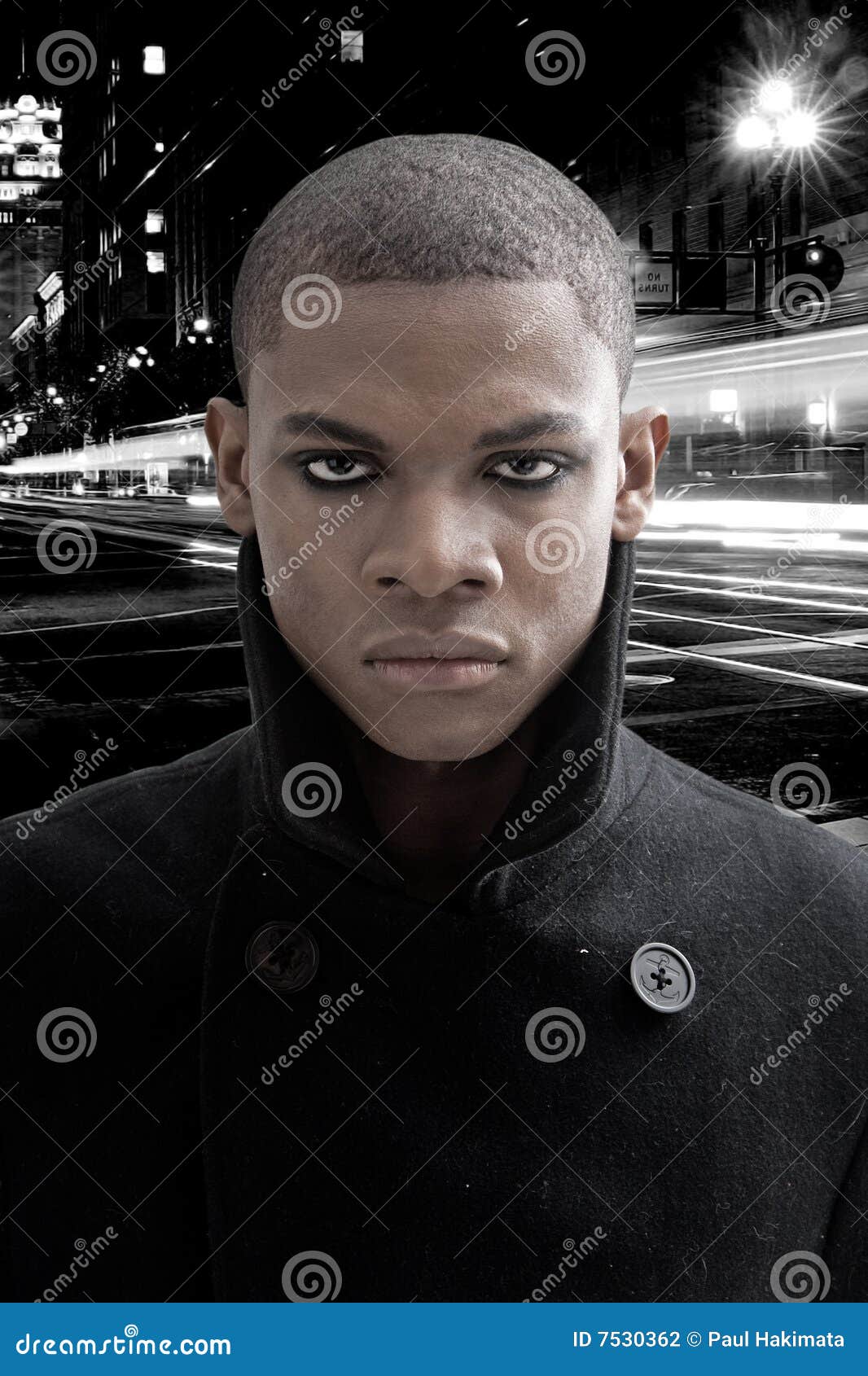 African man on street stock photo. Image of fierce, collar - 7530362