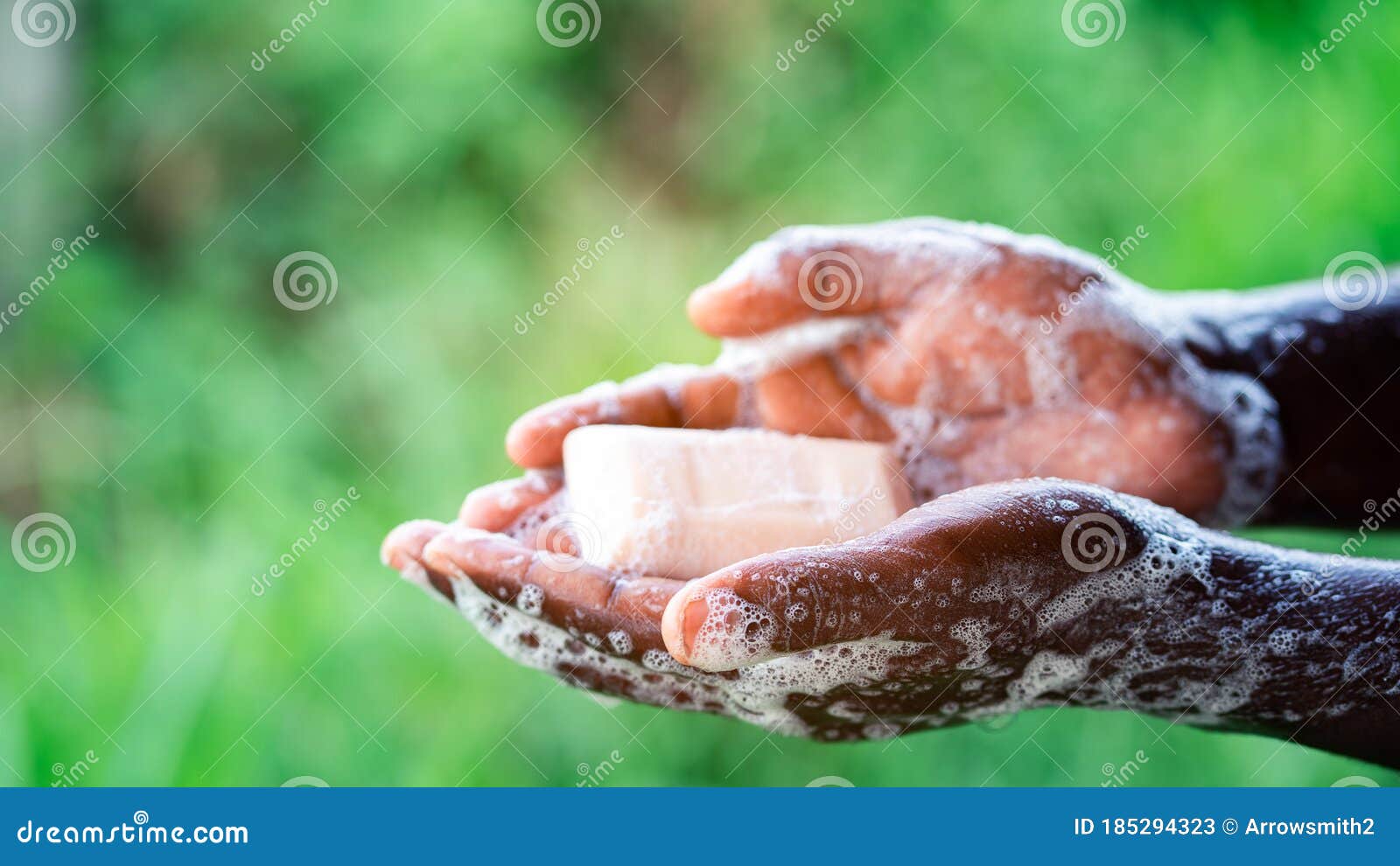 African Man Use Soap and Washing Hands Stock Image - Image of cleansing ...