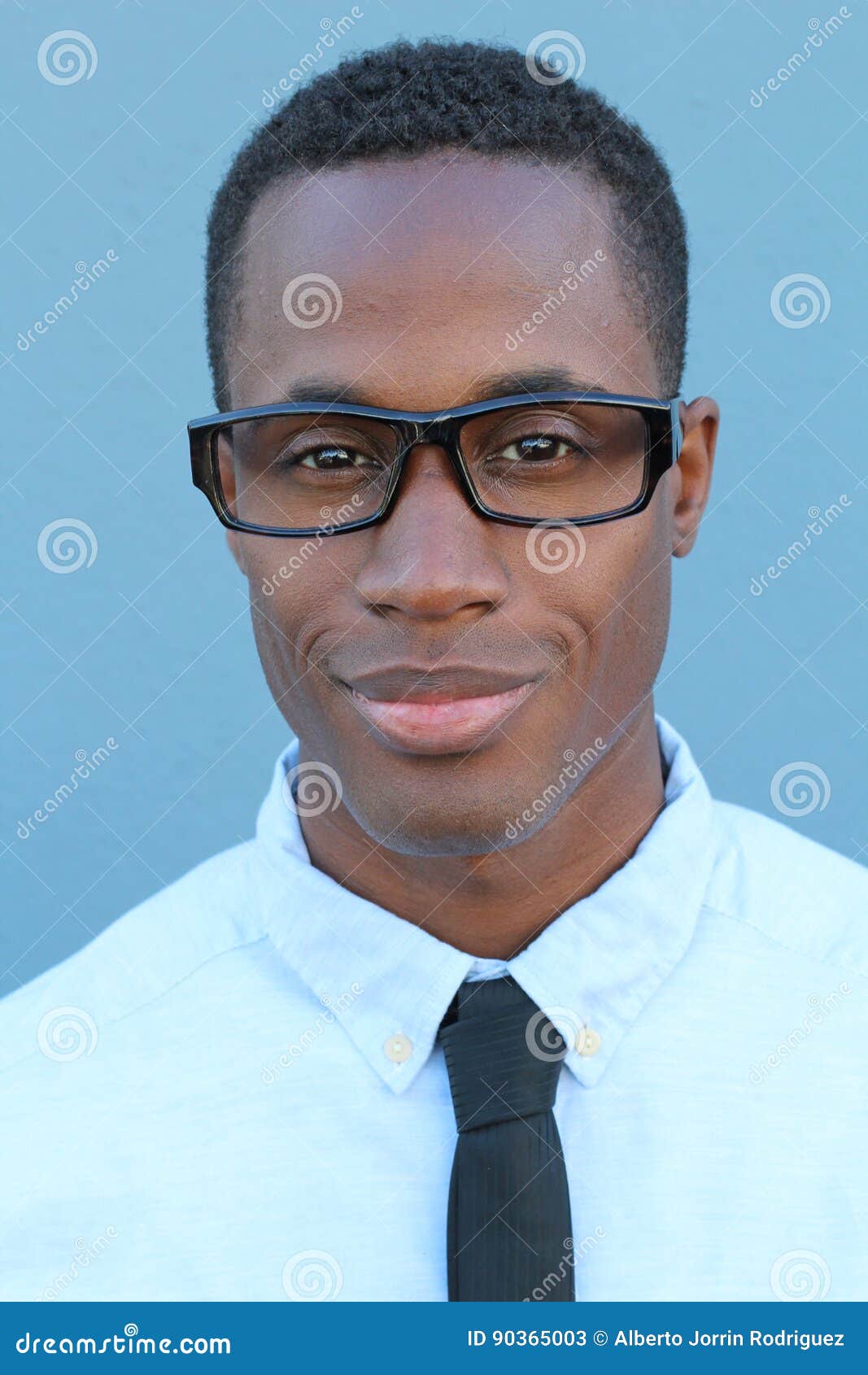 African Man Wearing Glasses Portrait Stock Image - Image of glasses ...