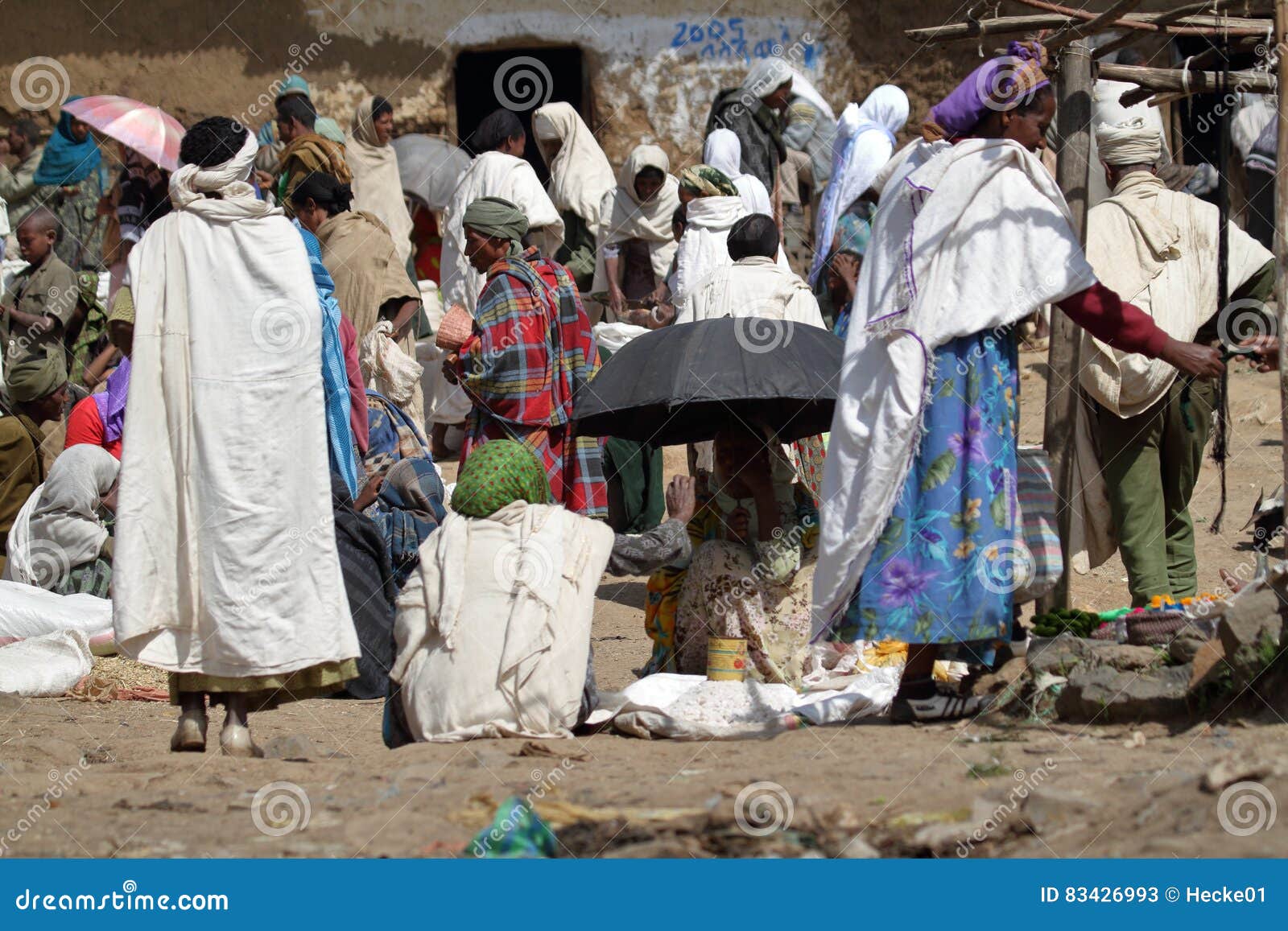 African Market of Debark in Ethiopia Editorial Stock Photo - Image of ...