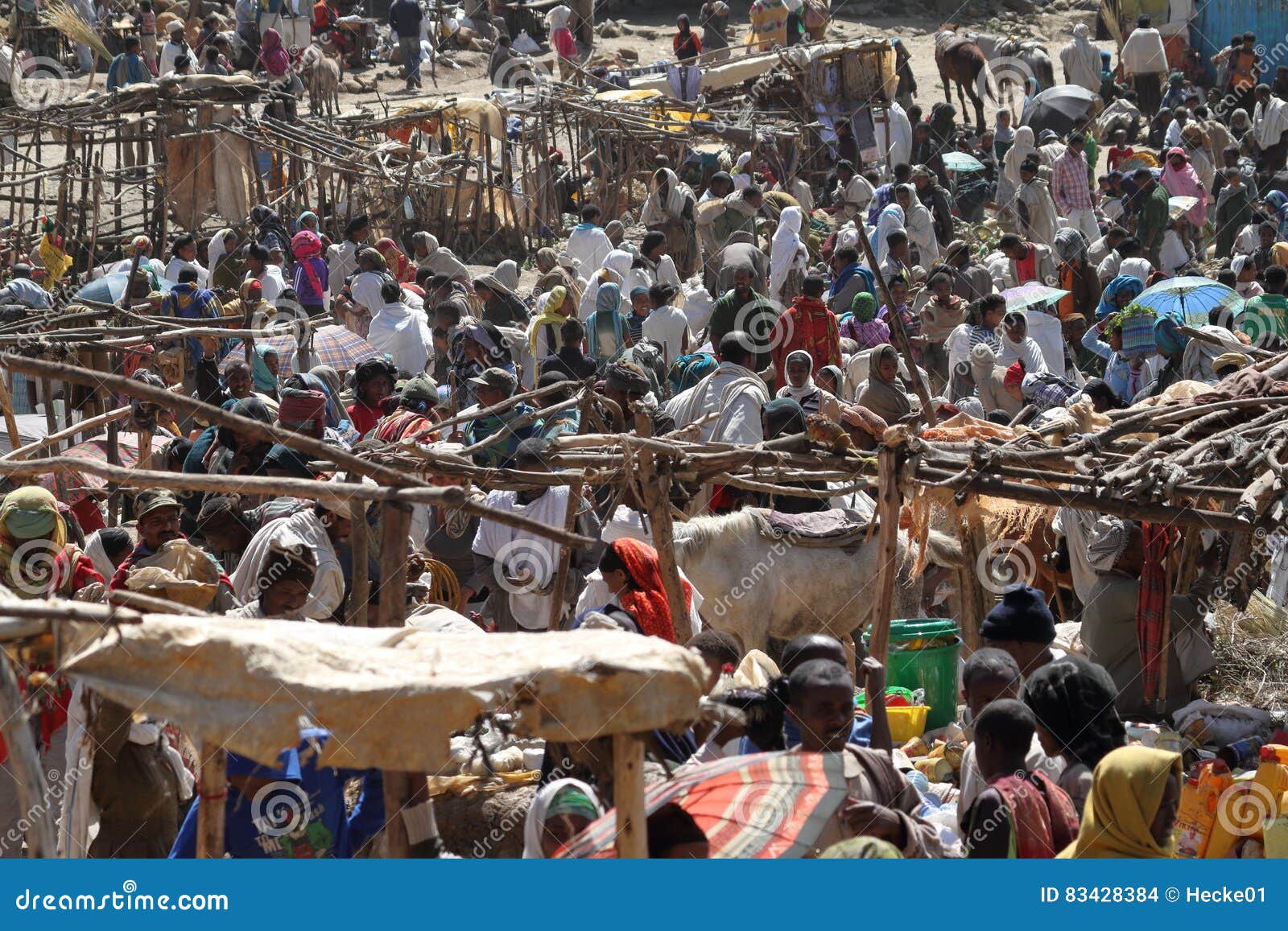 African Market of Debark in Ethiopia Editorial Stock Image - Image of ...