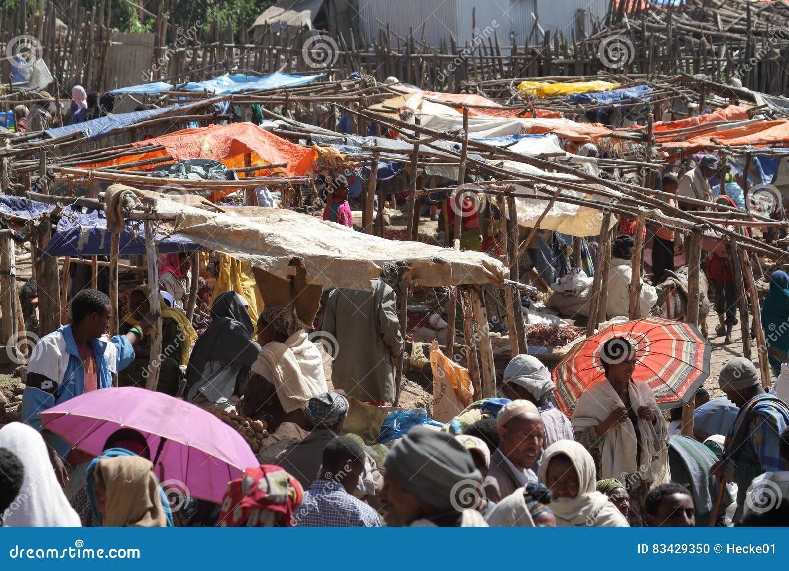 African Market of Debark in Ethiopia Editorial Image - Image of dabareq ...