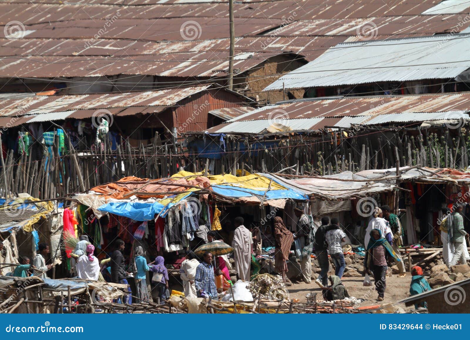 African Market of Debark in Ethiopia Editorial Stock Image - Image of ...
