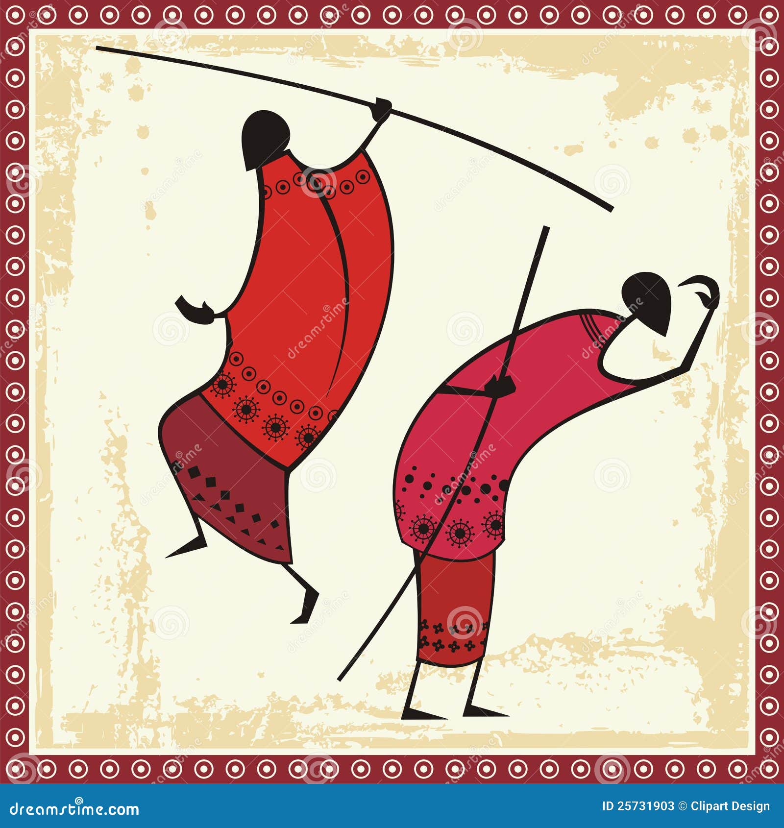 African Warriors Vector Illustration | CartoonDealer.com #27891328