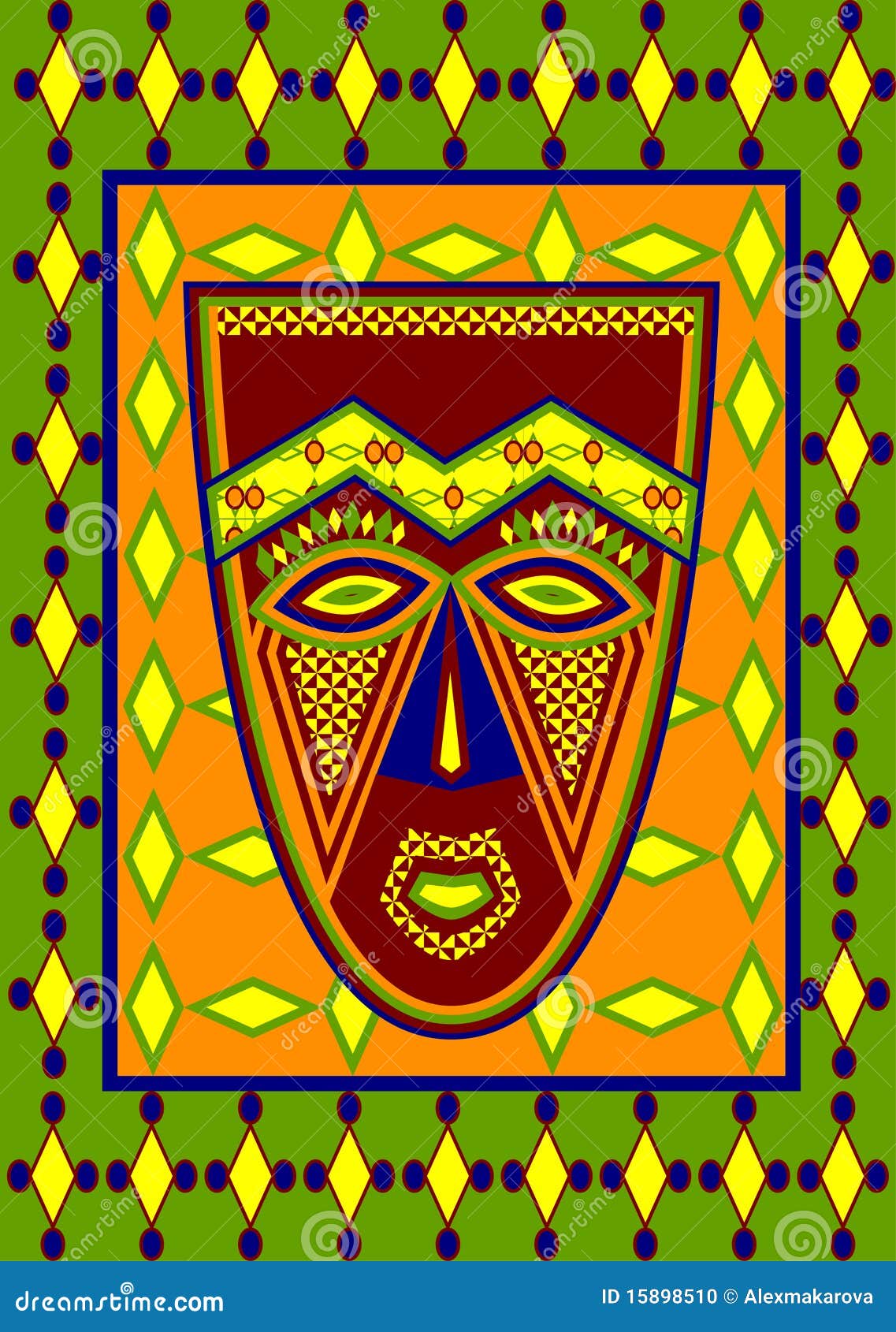 African Mask Seamless Texture Vector Illustration | CartoonDealer.com ...