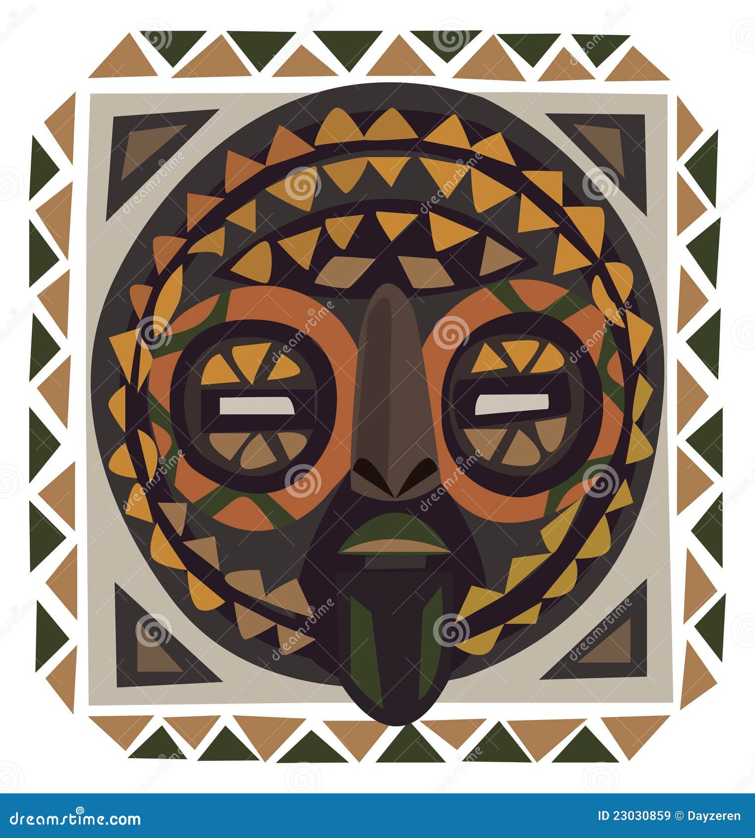 African Mask Seamless Texture Vector Illustration | CartoonDealer.com ...