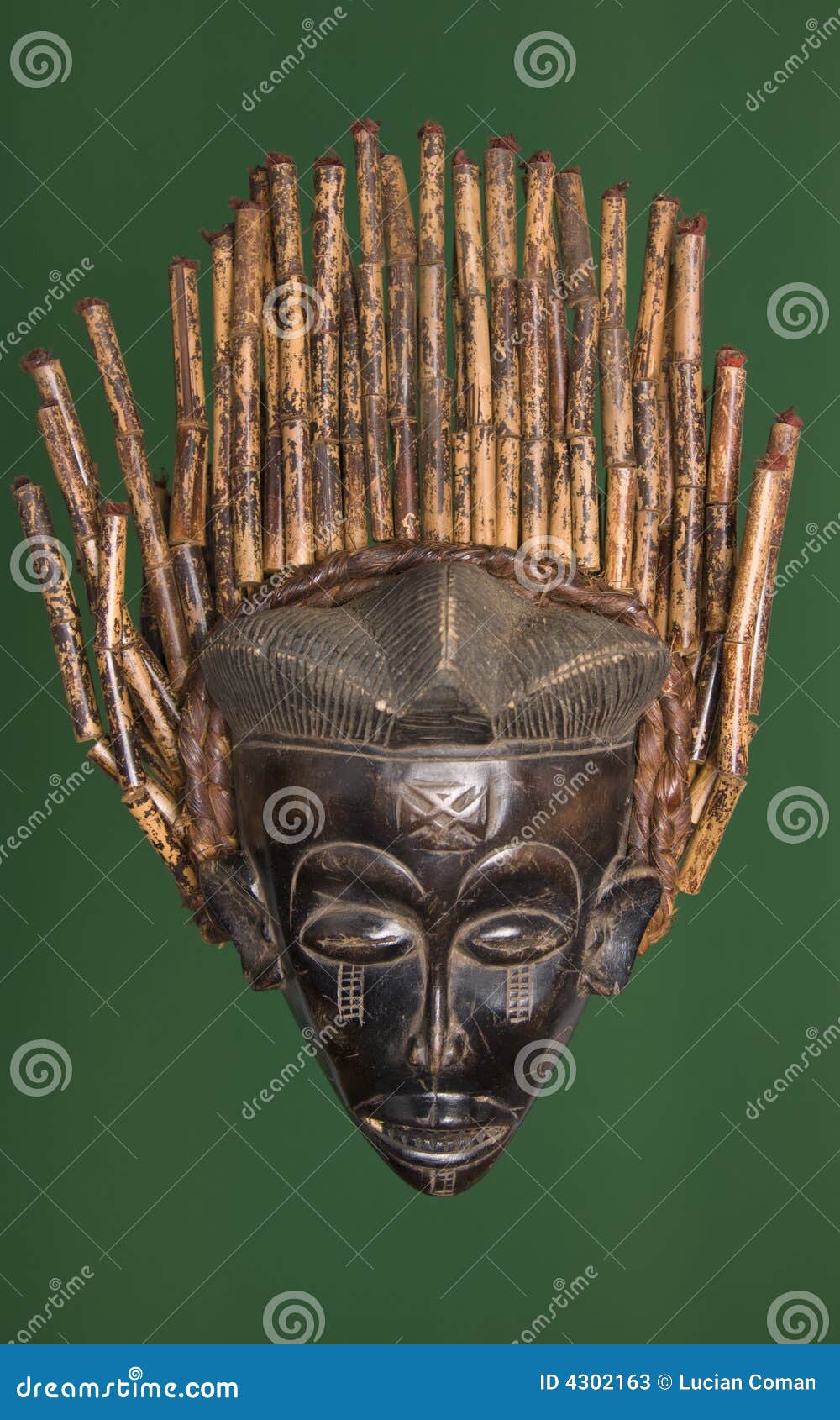 African mask stock image. Image of polished, ceremonial - 4302163