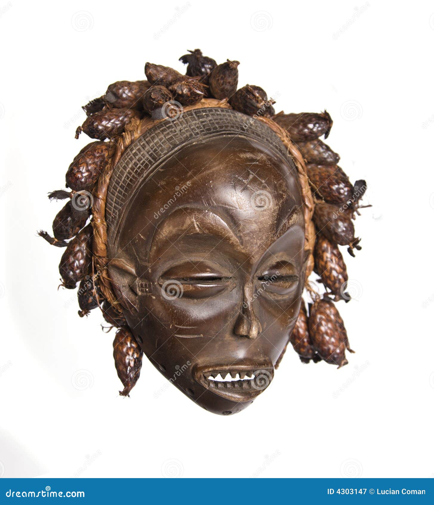 African mask stock image. Image of object, decorative - 4303147