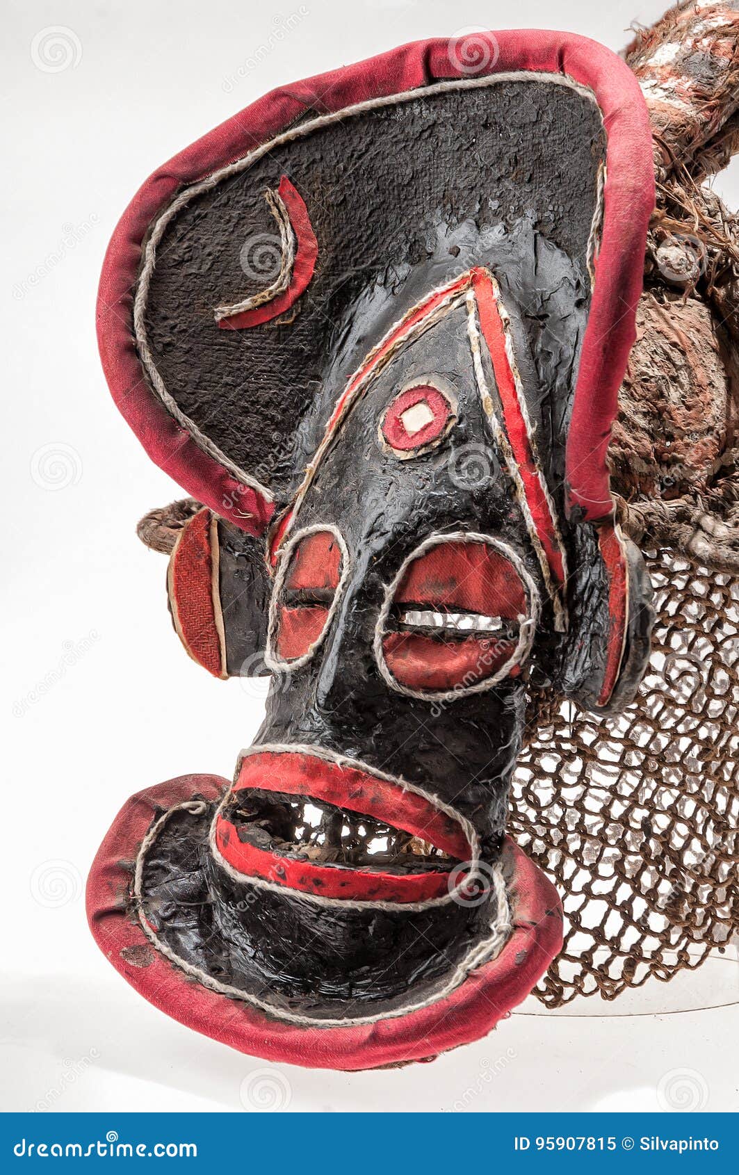 African Mask of Cloth, Traditional. Stock Illustration - Illustration ...