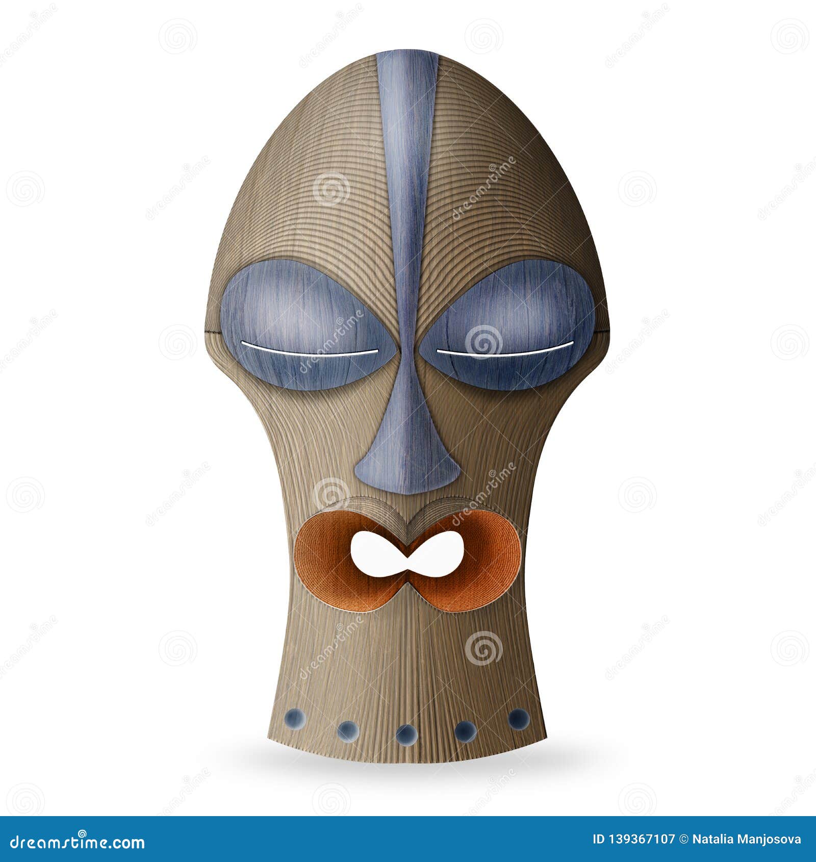 The african mask painted 2 stock illustration. Illustration of tribal ...