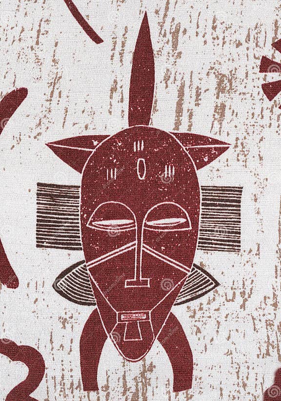 African mask pattern. stock image. Image of exotic, design - 13393651