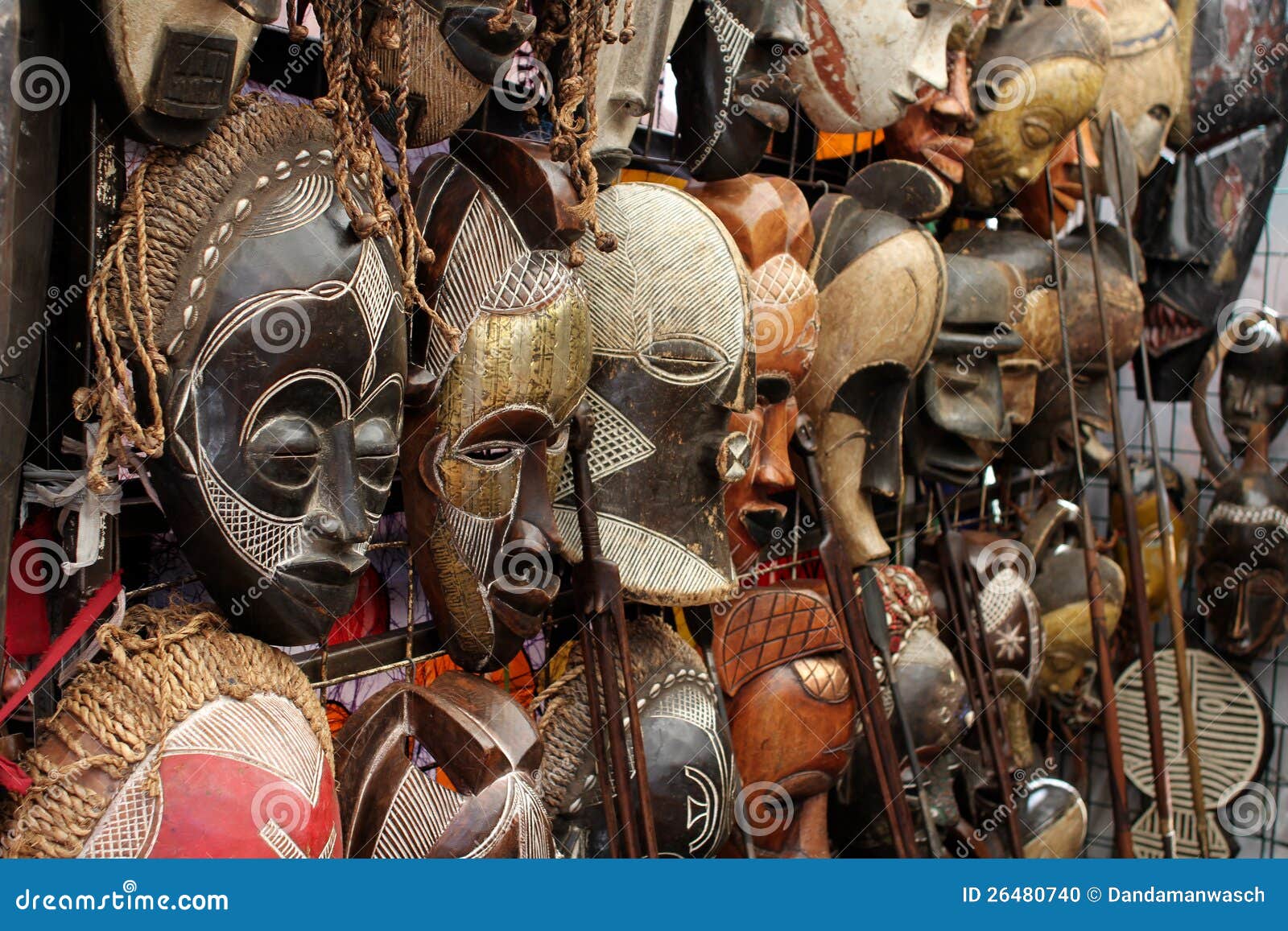 African Masks stock photo. Image of object, black, hang - 26480740