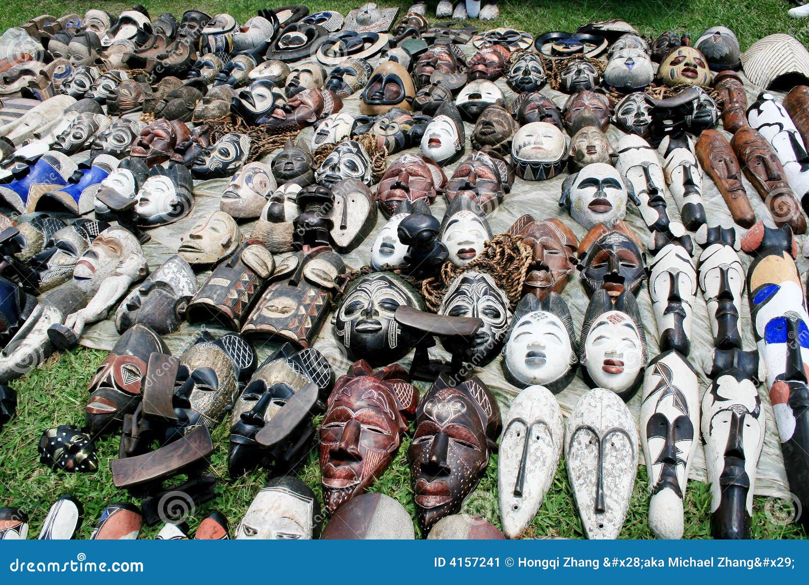 African masks stock image. Image of land, african, people - 4157241
