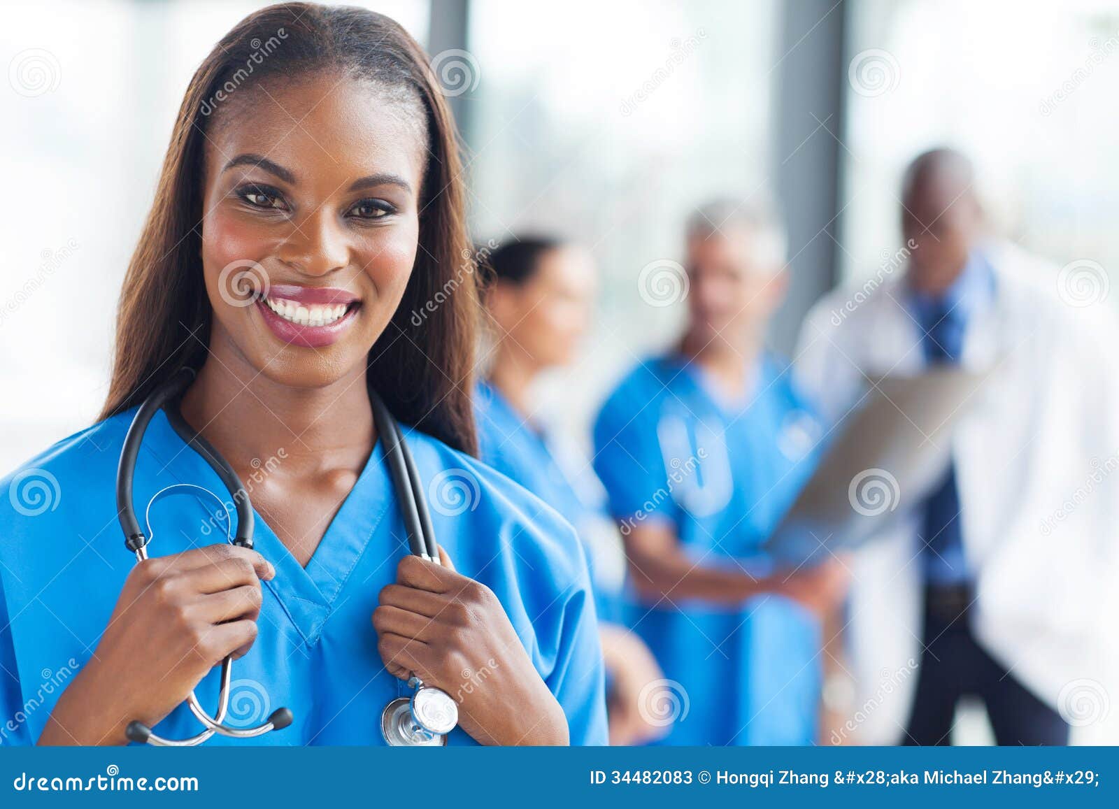 African medical nurse stock image. Image of confident - 34482083