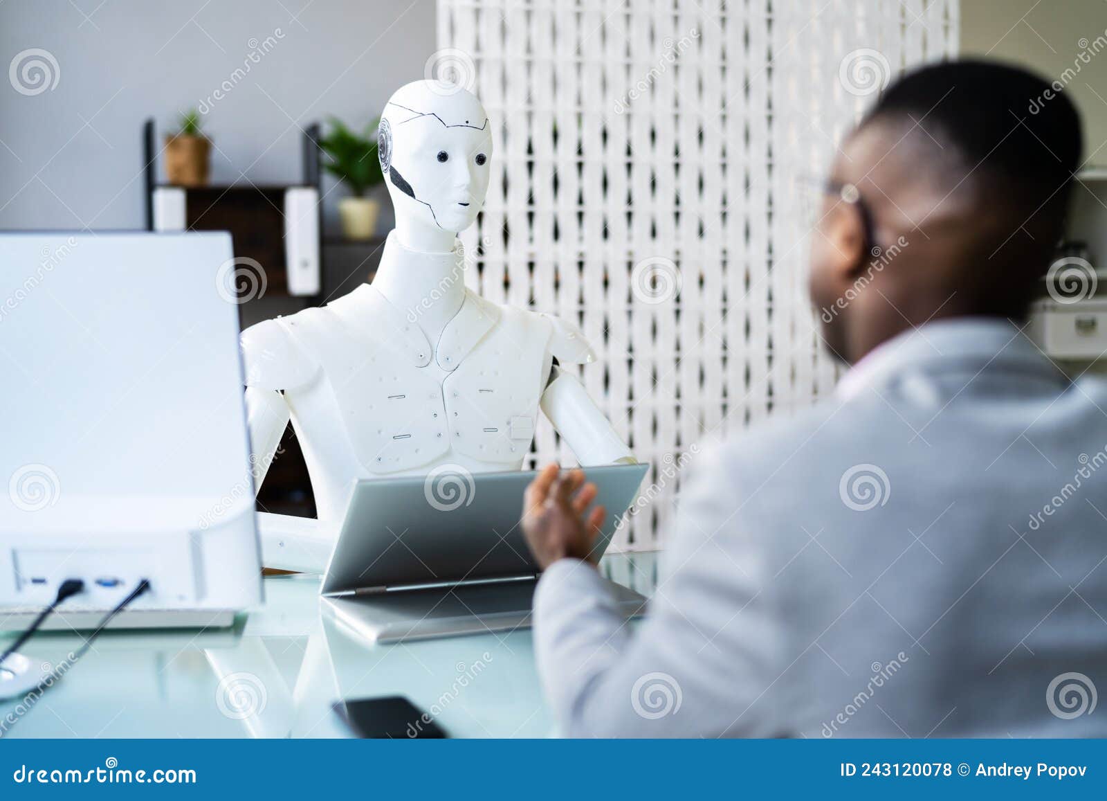 African Men at Interview stock photo. Image of tech - 243120078