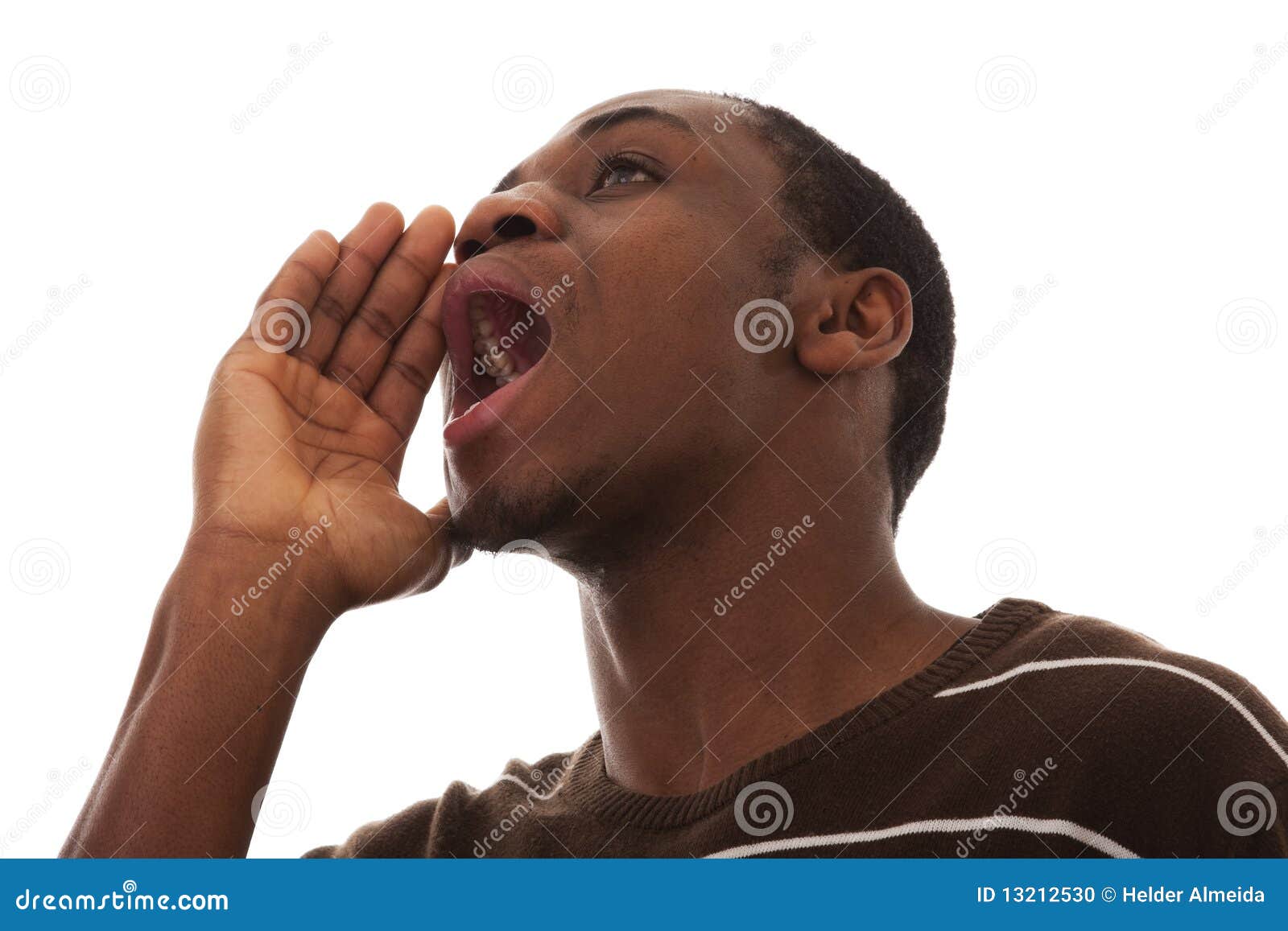 African men scream stock photo. Image of african, calling - 13212530