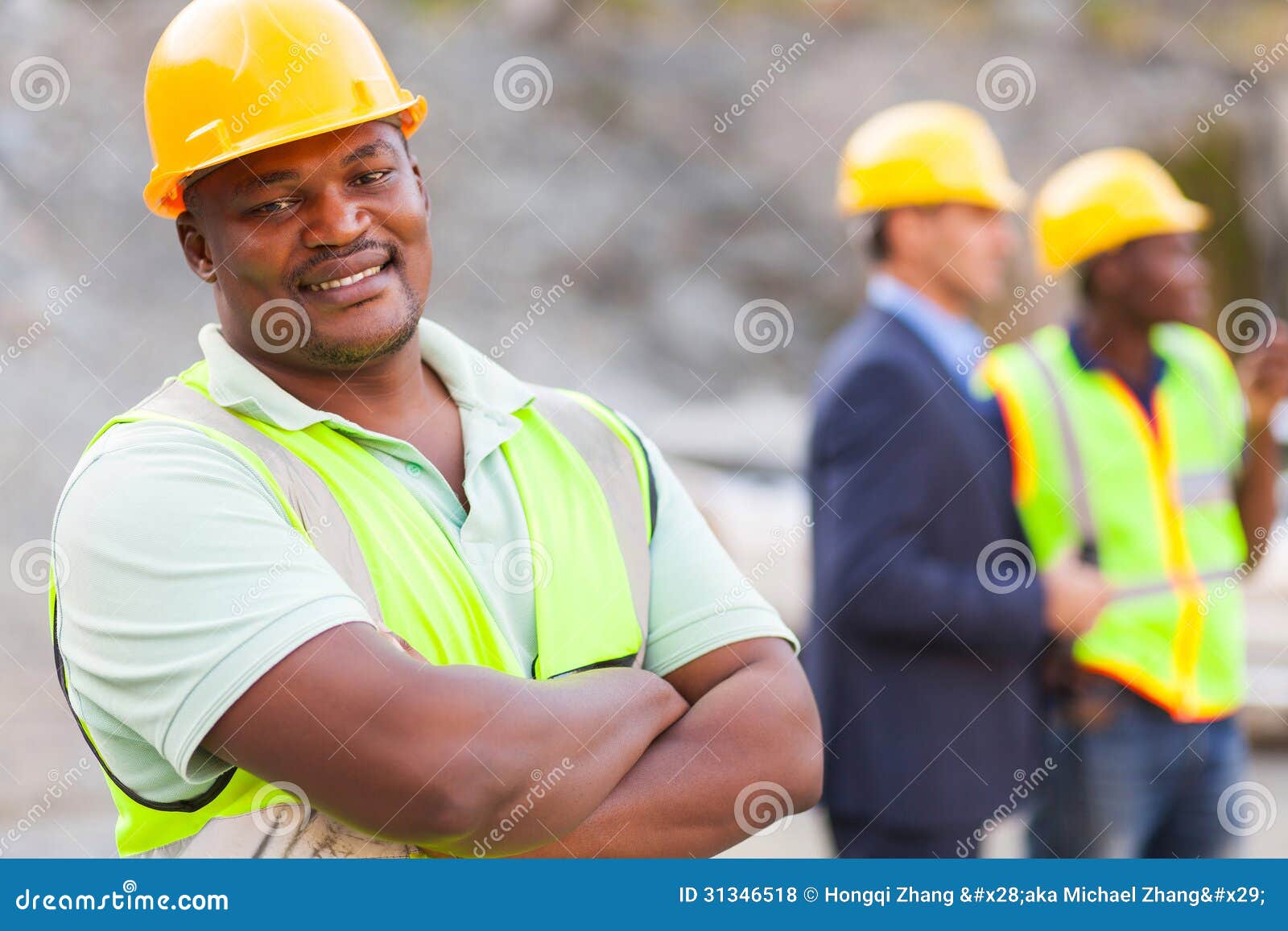 African Workers Smiling