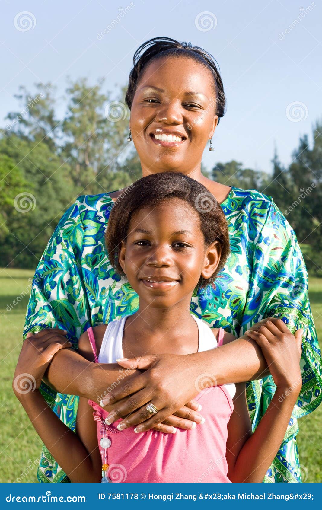 African Mother and Daughter Stock Photo - Image of country, comforting ...