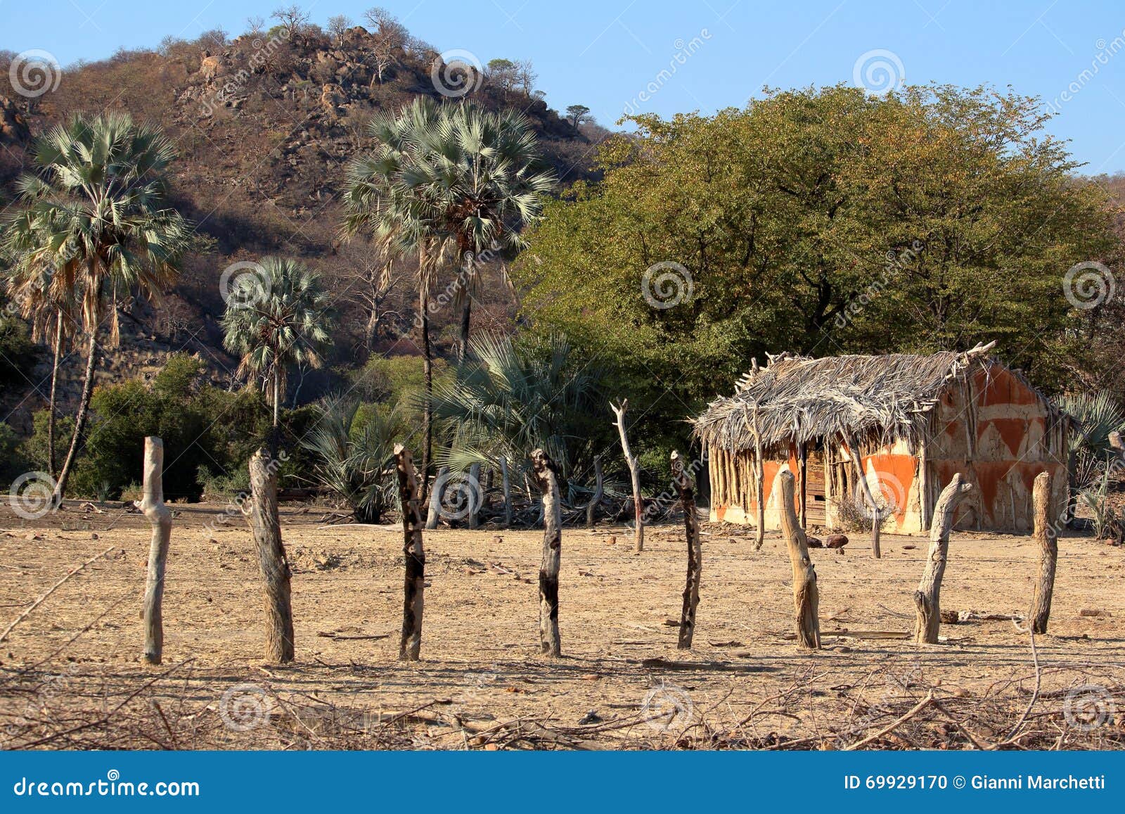 African Mud Hut stock photo. Image of arid, mountain - 69929170