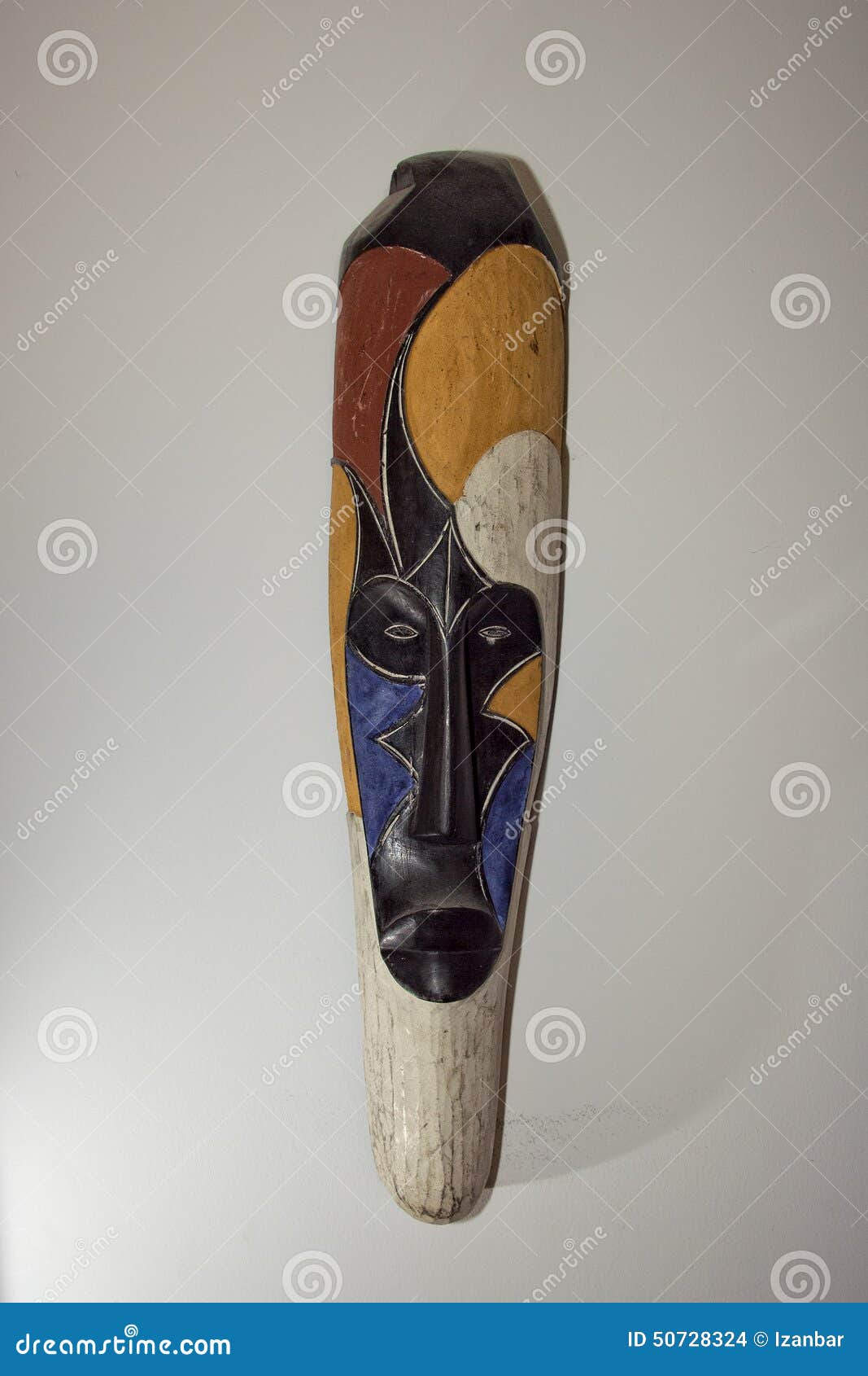 African Multi Color Tribal Mask Stock Photo - Image of brown, authentic ...