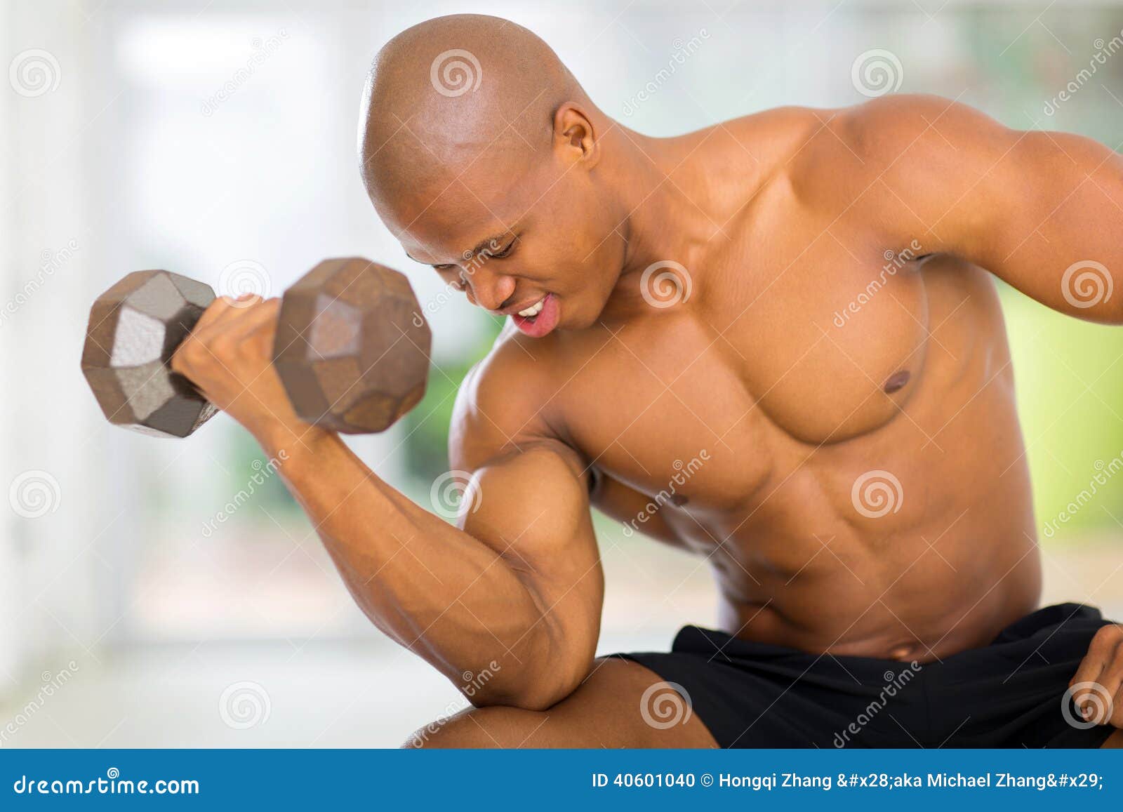 African Muscular Bodybuilder Stock Photo - Image of american, muscle ...
