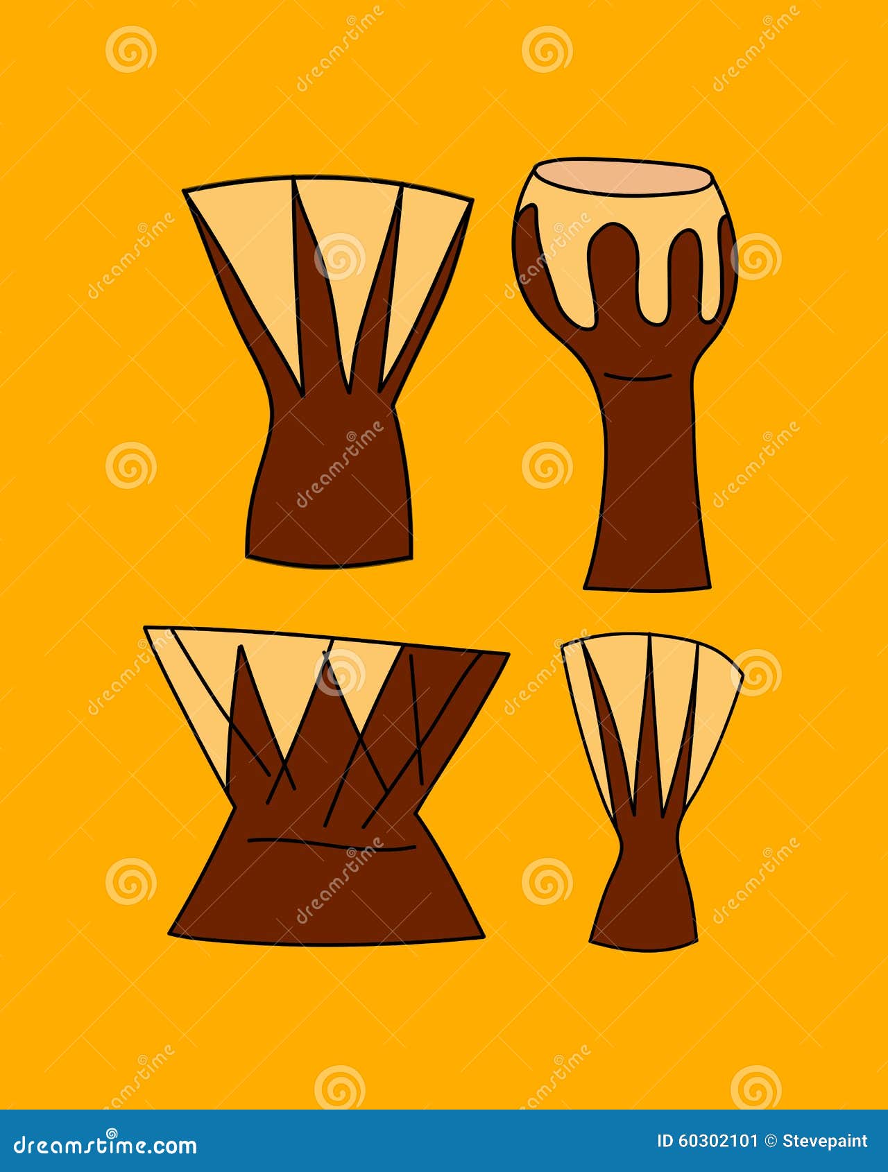 African music instrument stock vector. Illustration of drum - 60302101