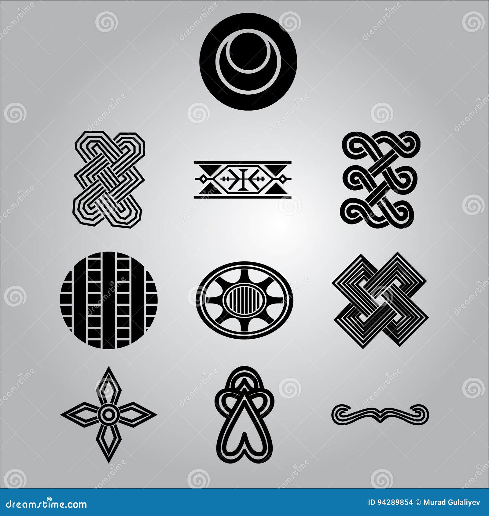 African National Ornaments Set Stock Illustration - Illustration of ...