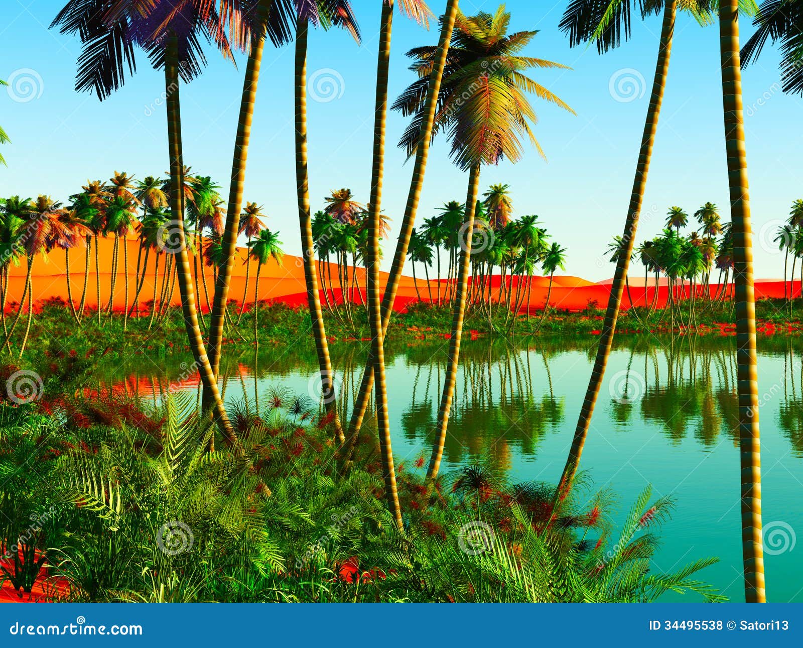 African oasis stock photo. Image of bright, environmentalism - 34495538