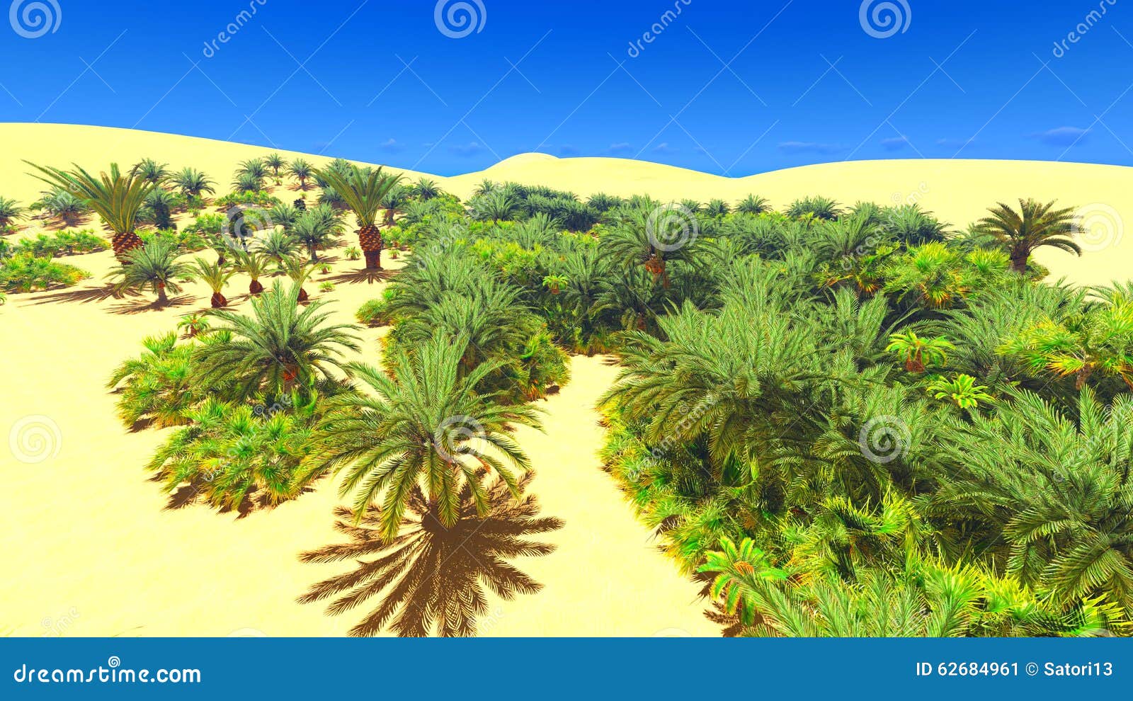 African oasis on Sahara stock image. Image of nature - 62684961