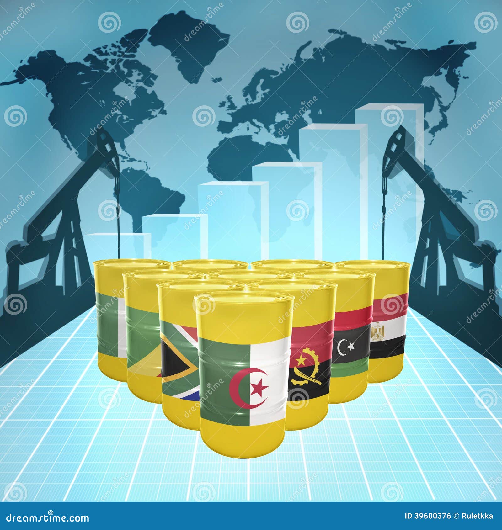 African Oil Power stock illustration. Illustration of hold - 39600376
