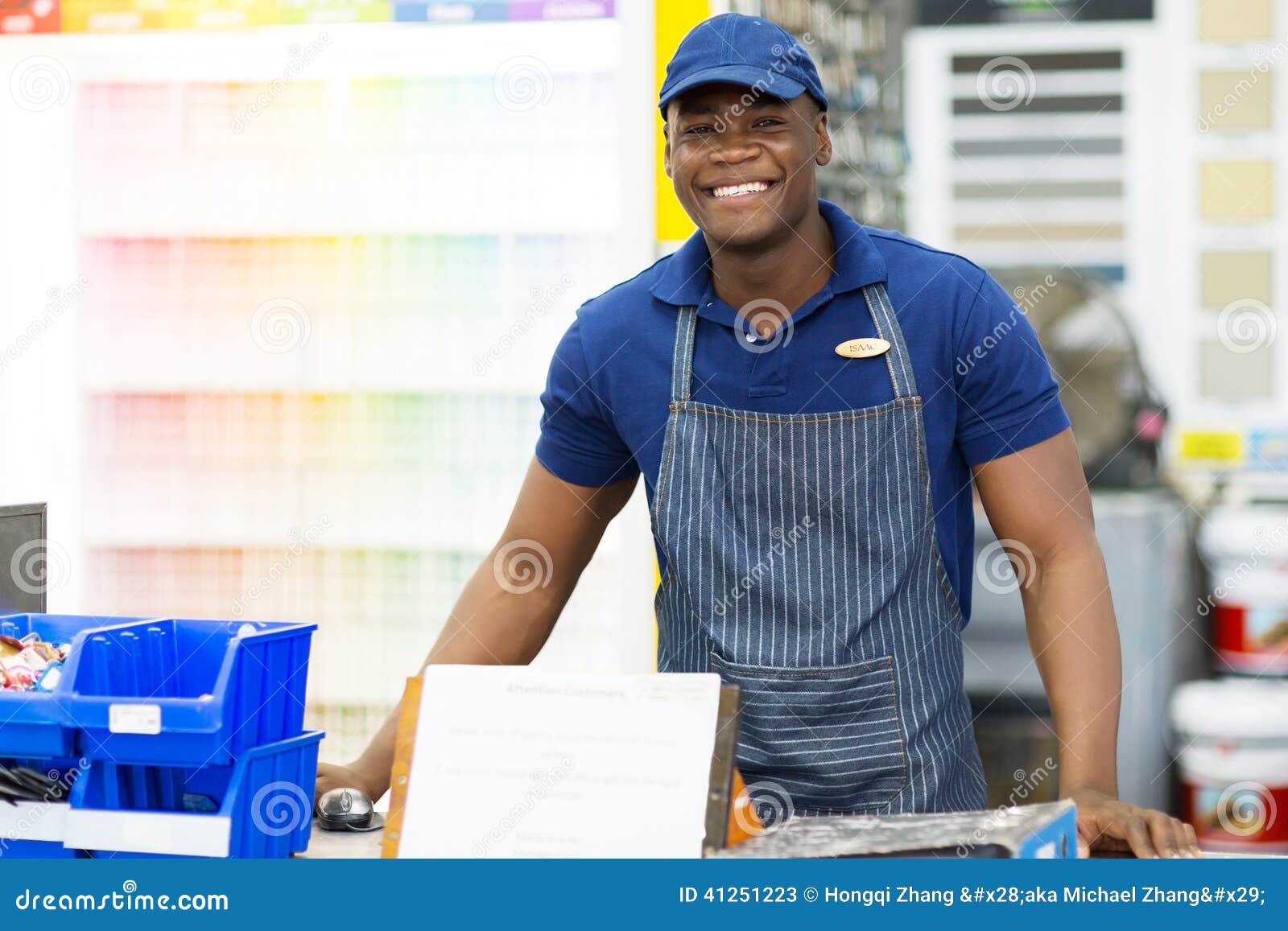 African paint store worker stock image. Image of ethnic - 41251223