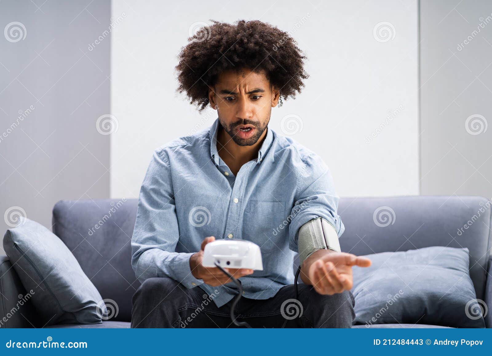 African Patient Doing Blood Pressure Check Stock Image - Image of ...
