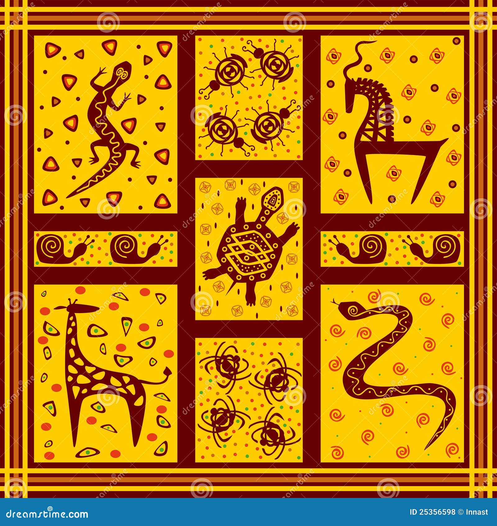 African pattern stock vector. Illustration of artistic - 25356598