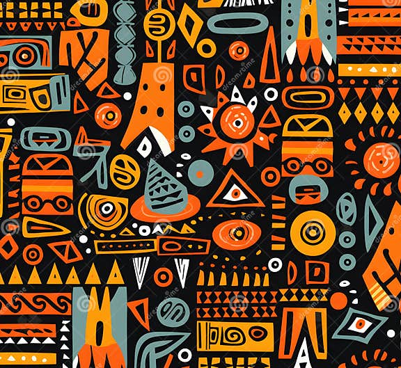 African Pattern Background . Vector Texture Concept Stock Illustration ...