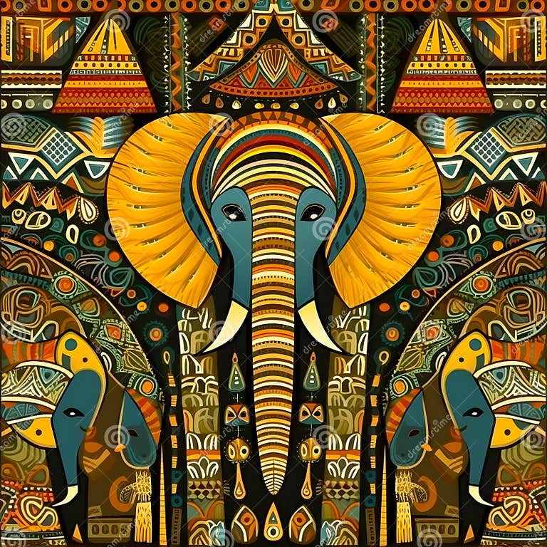 African Pattern Background . Vector Texture Concept Stock Illustration ...