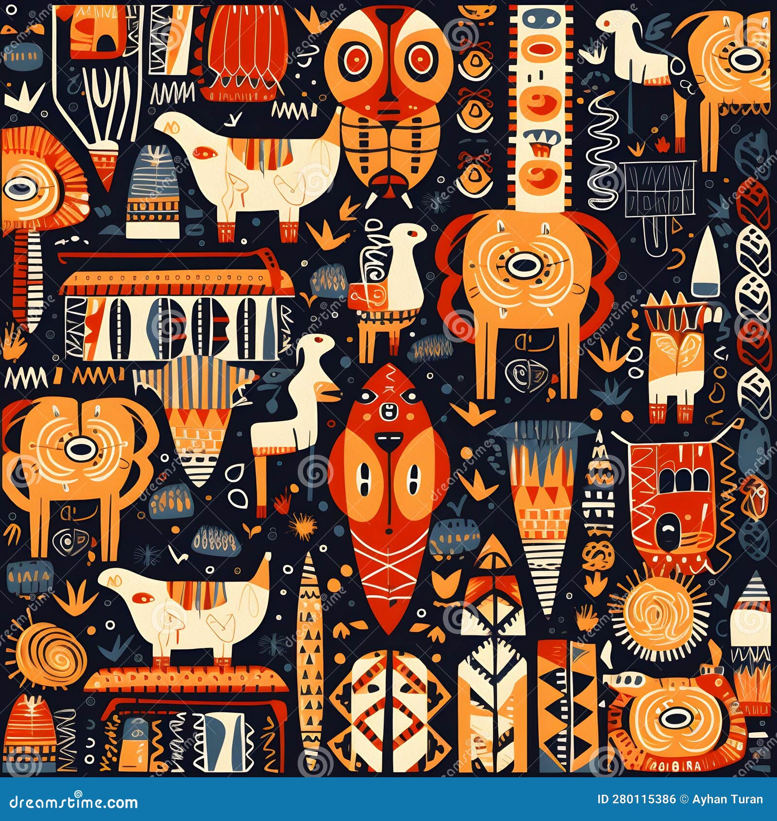 African Pattern Background . Vector Texture Concept Stock Illustration ...