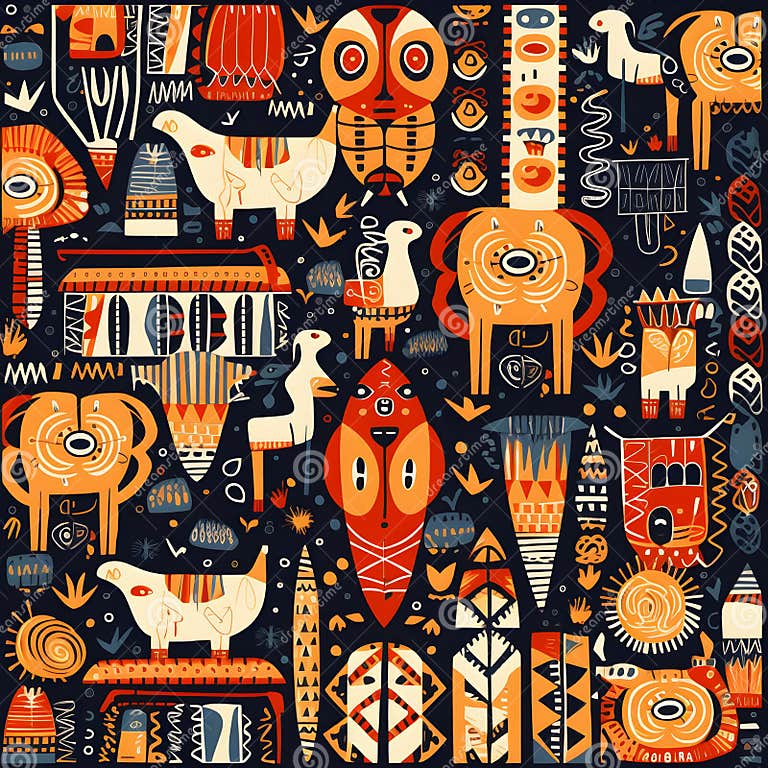African Pattern Background . Vector Texture Concept Stock Illustration ...