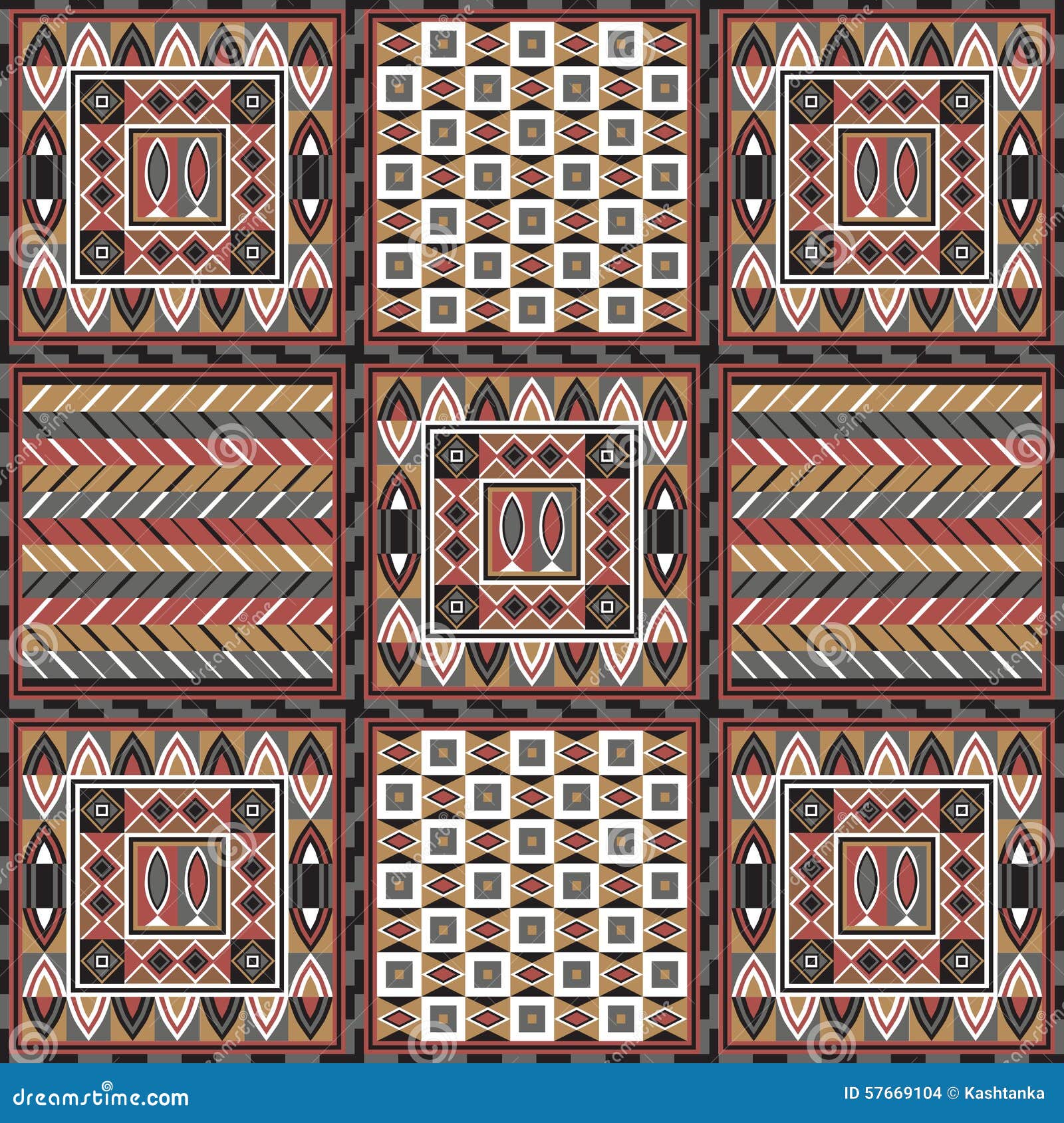 African pattern 5 stock vector. Illustration of pattern - 57669104