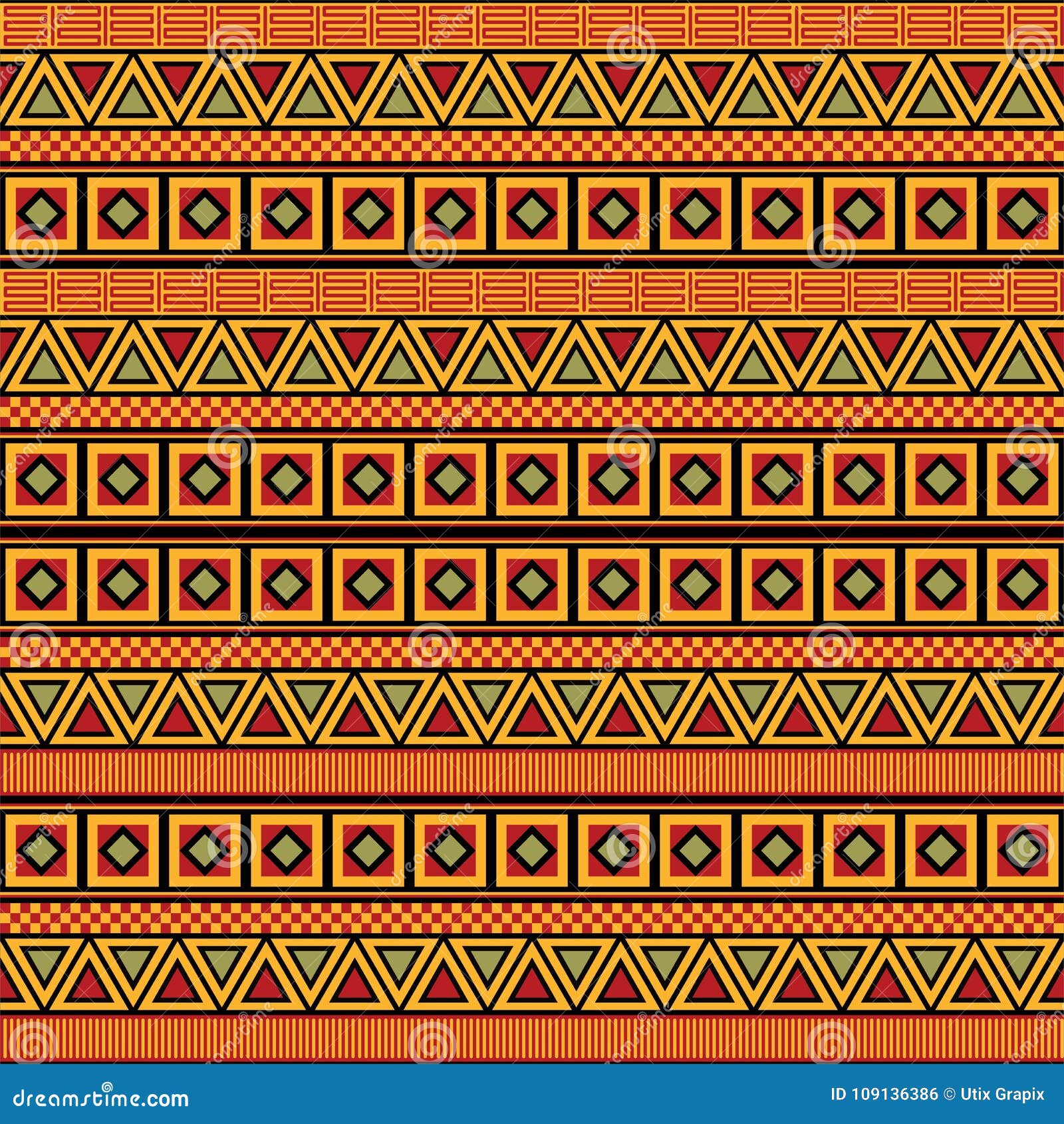 African Pattern Vector Illustration | CartoonDealer.com #12089930