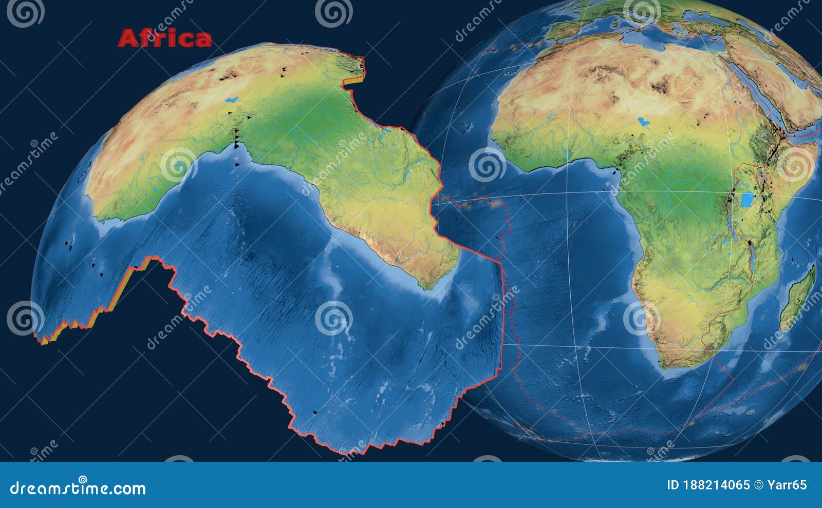 African Plate Described and Presented - Natural Earth Stock ...