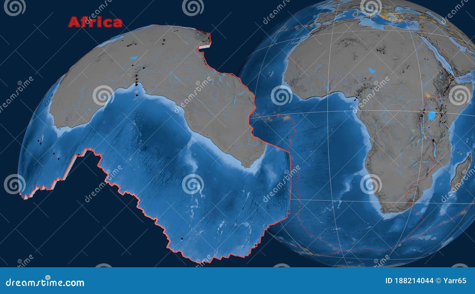 African Plate Described and Presented - Topo and Bathy Stock ...