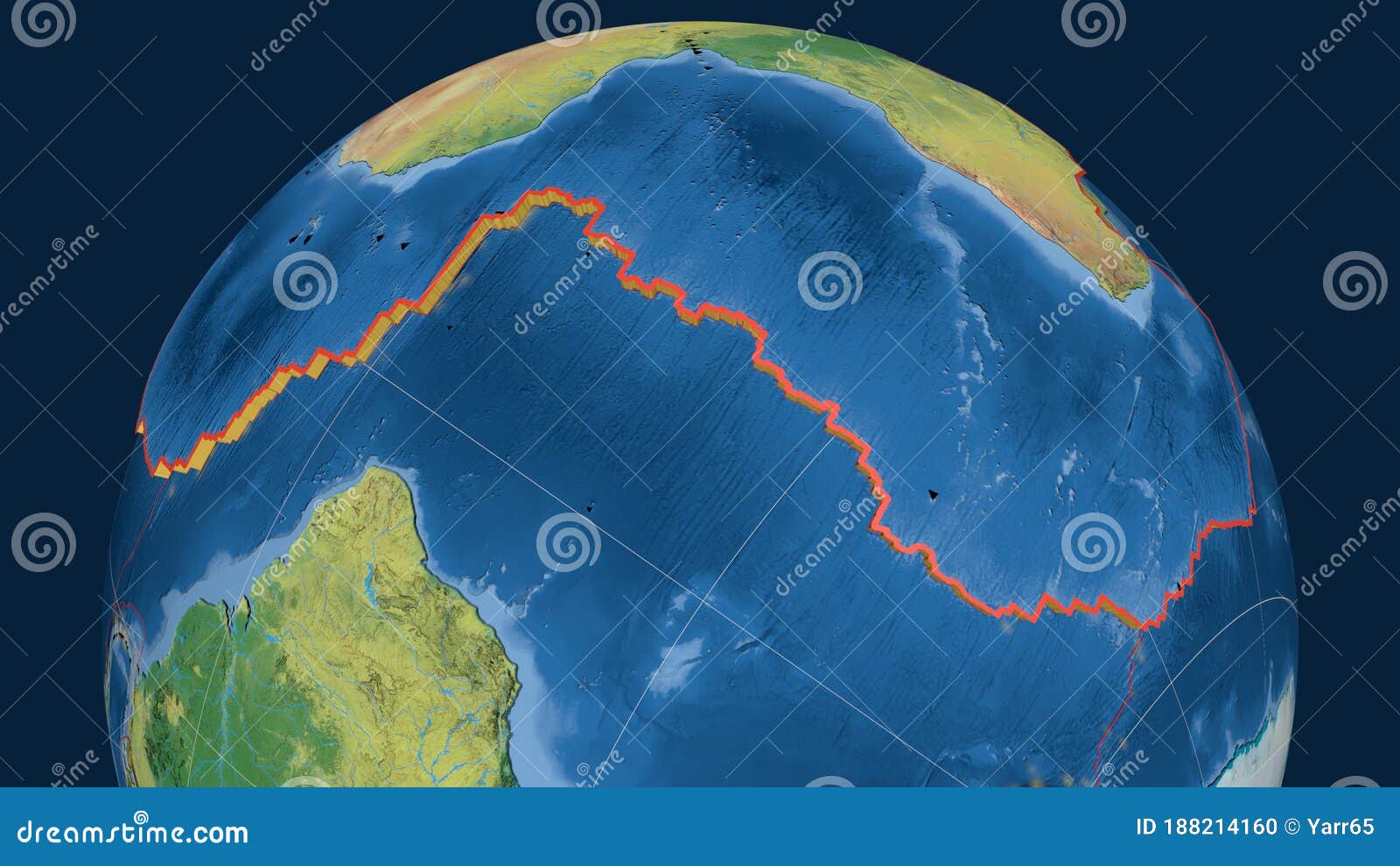 African Plate Extruded - Topographic Stock Illustration - Illustration ...