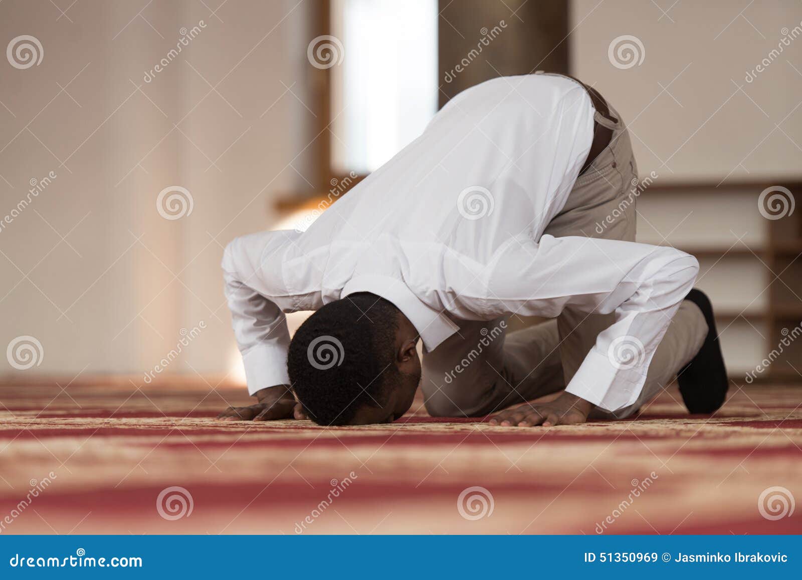 African Prayer at Mosque stock image. Image of person - 51350969
